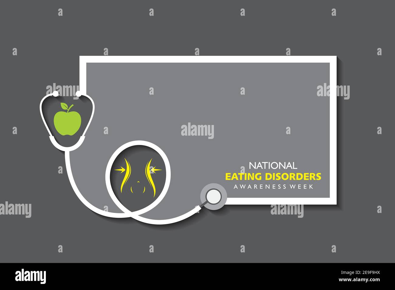 Vector illustration of National Eating Disorders Awareness Week ...