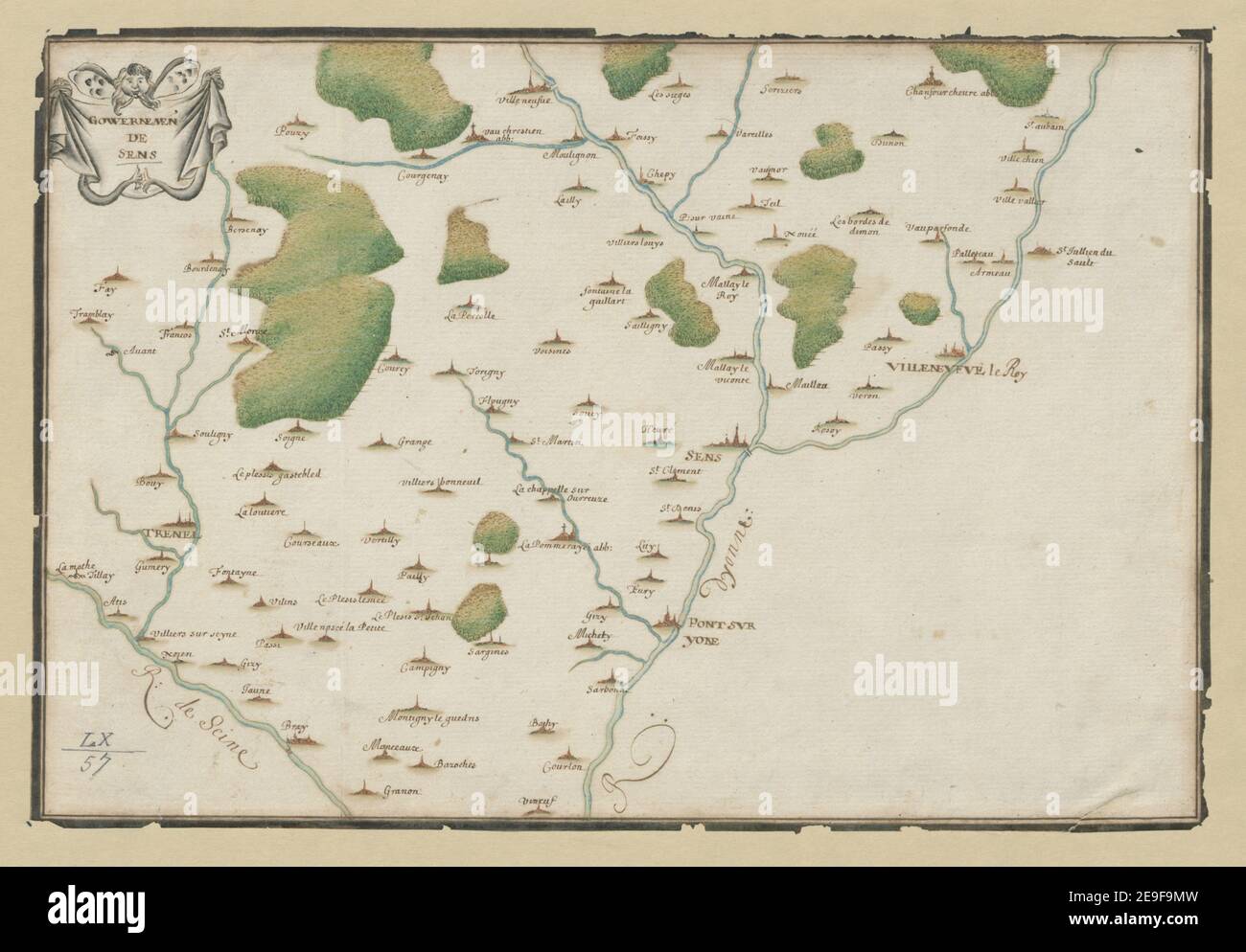 Map of sens hi-res stock photography and images - Alamy