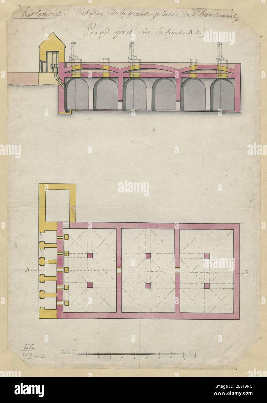 Citerne de la grand place de Charlemont Map information: Title: Citerne ...