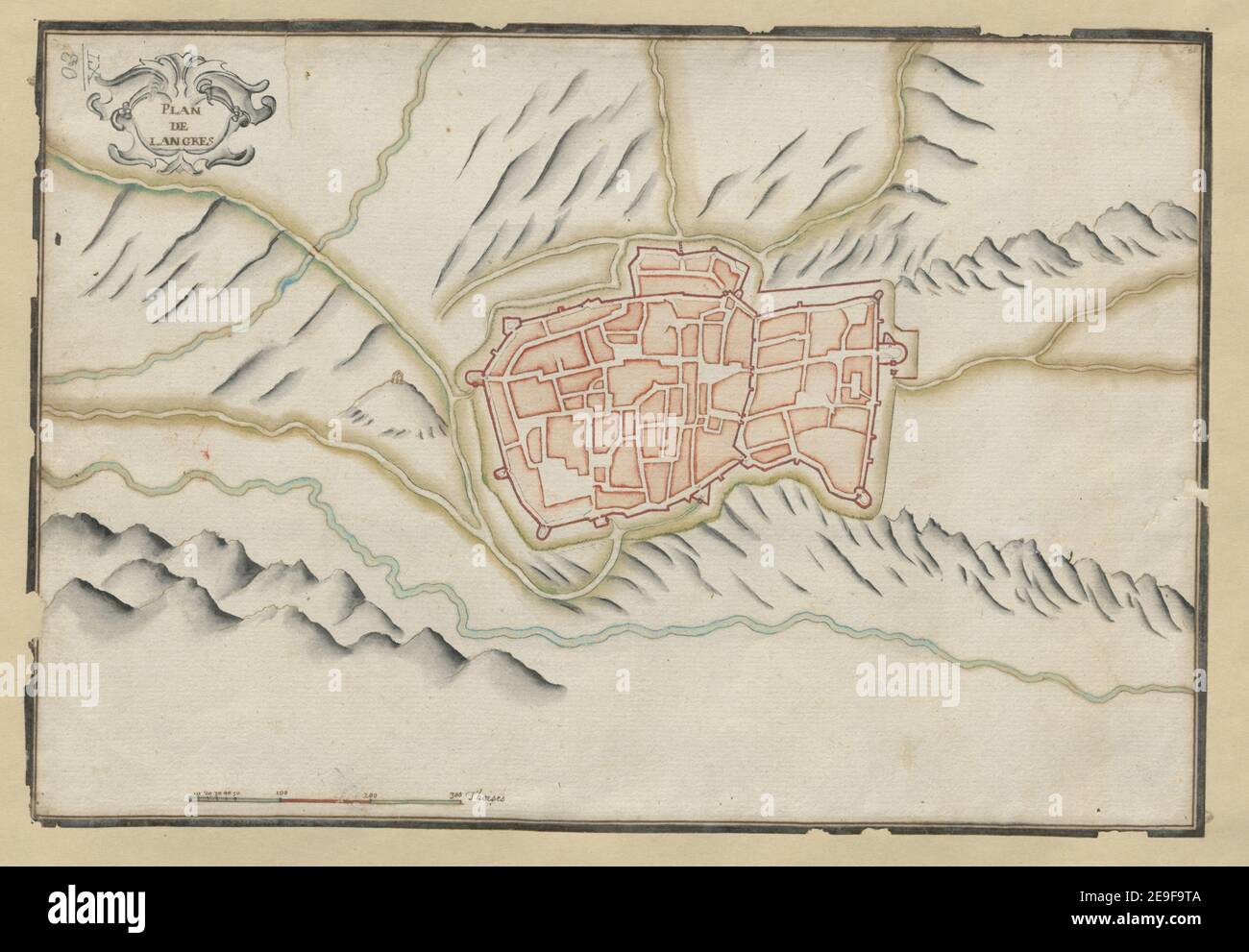 PLAN DE LANGRES. Map information: Title: PLAN DE LANGRES. 60.80. Date ...