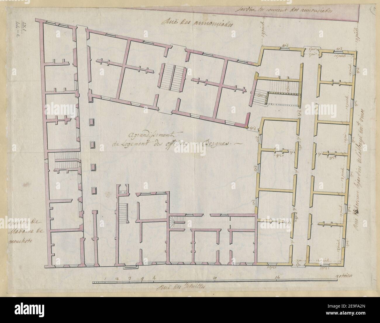 Agrandissement du logement des officiers a Bergues. Map information ...