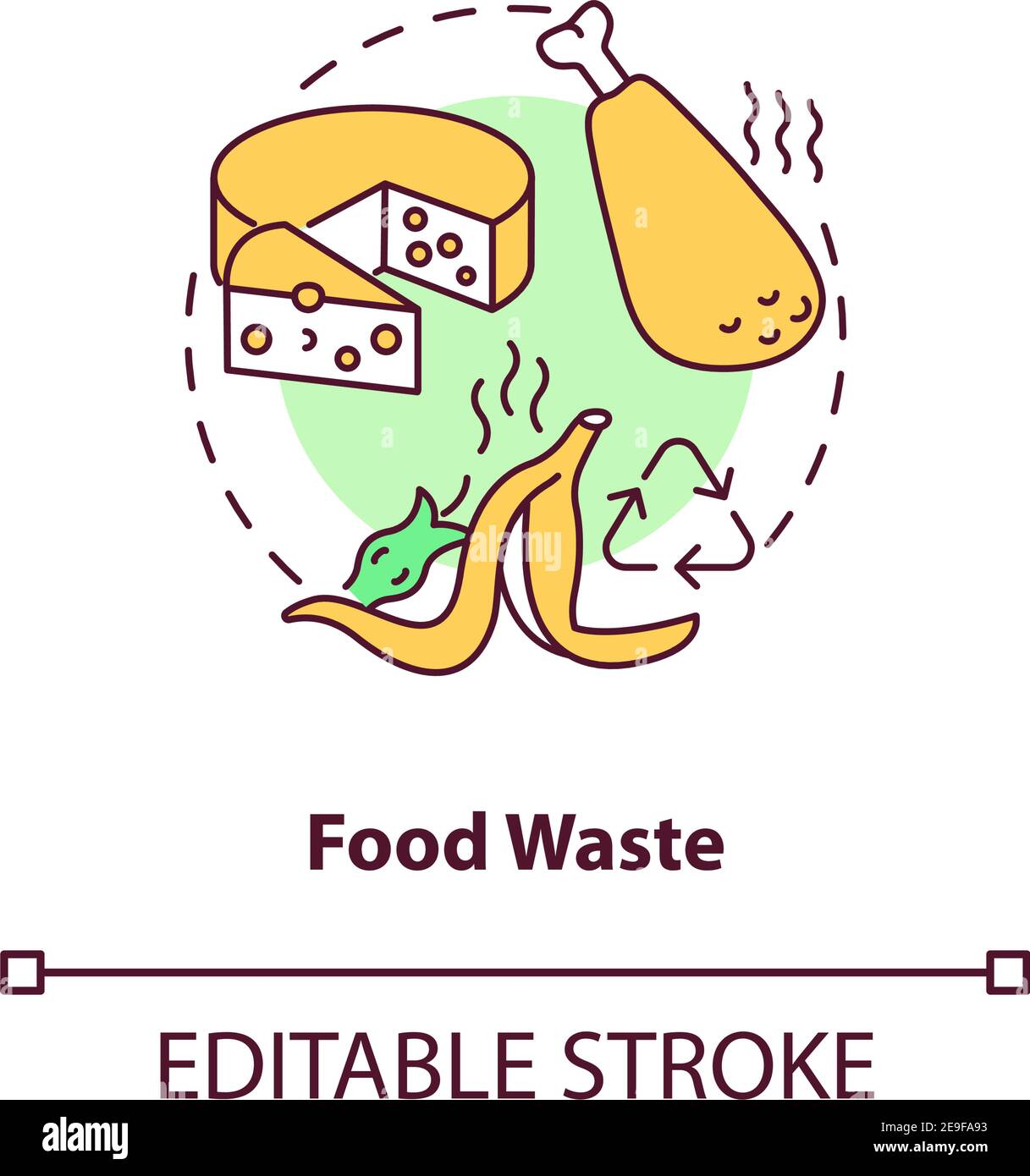 Food waste concept icon Stock Vector Image & Art - Alamy
