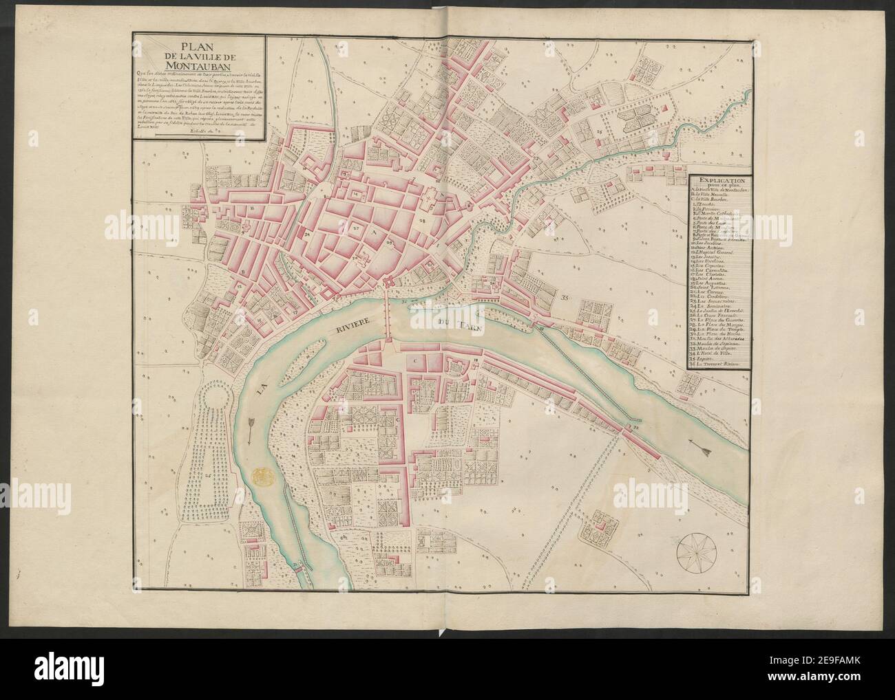 PLAN DE LA VILLE DE MONTAUBAN. Map information: Title: PLAN DE LA VILLE ...