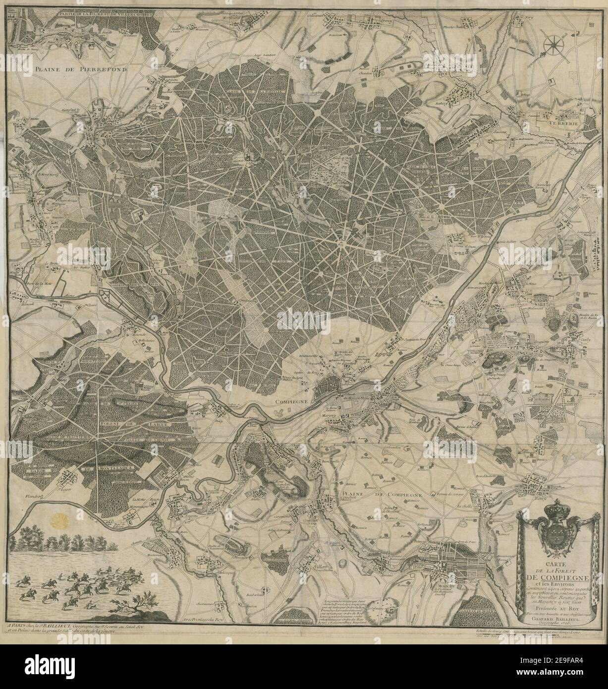 Forest of compiègne map hi-res stock photography and images - Alamy