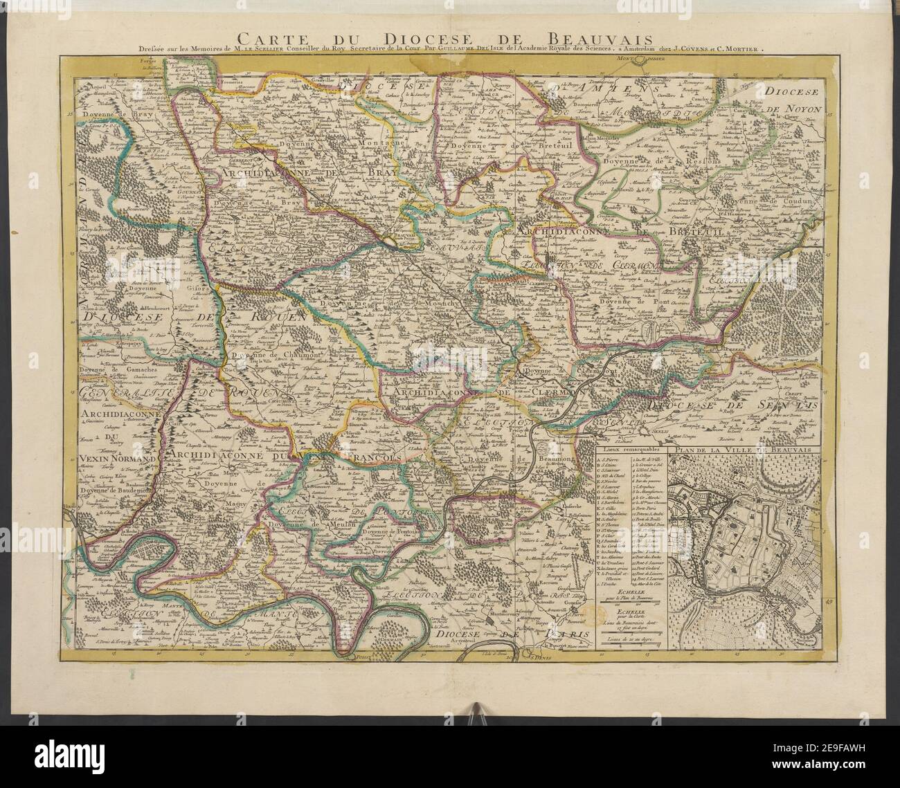 Beauvais map hi-res stock photography and images - Alamy