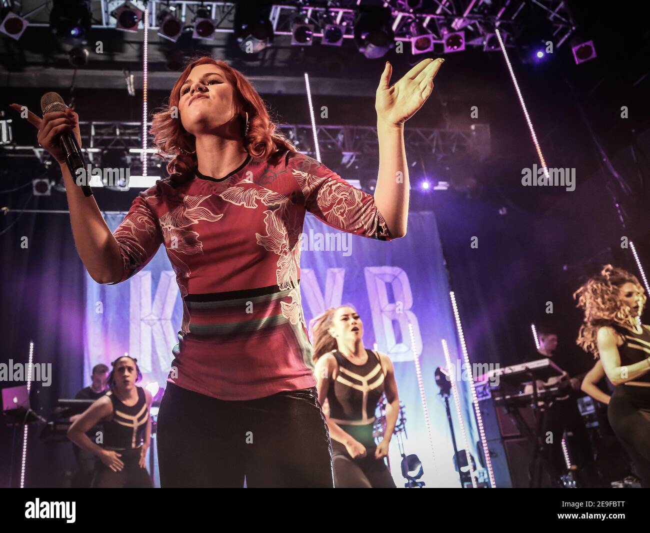 Katy B live on stage at KOKO in London Stock Photo - Alamy
