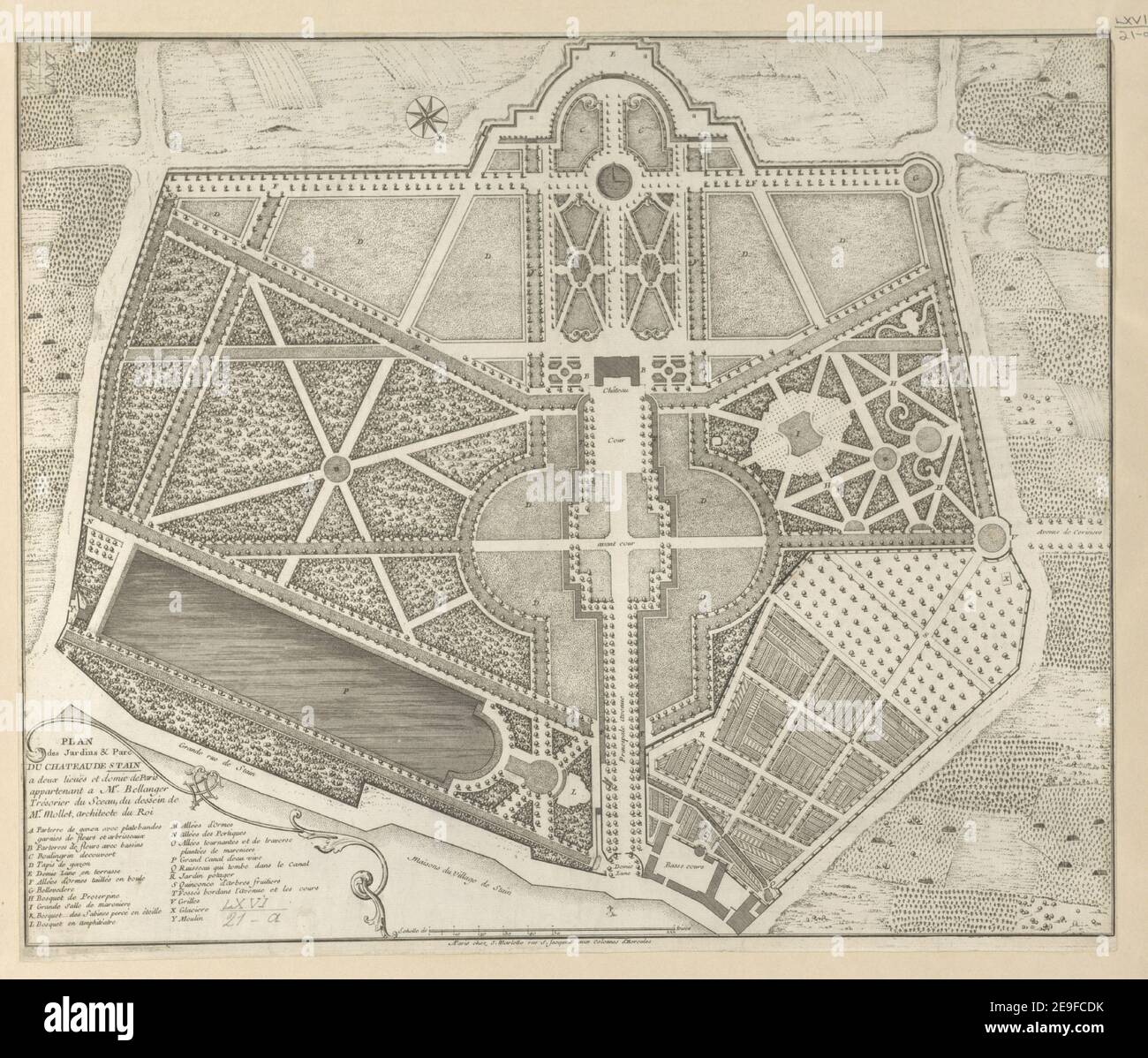 PLAN des Jardins & Parc DU CHATEAU DE STAIN Map information: Title ...