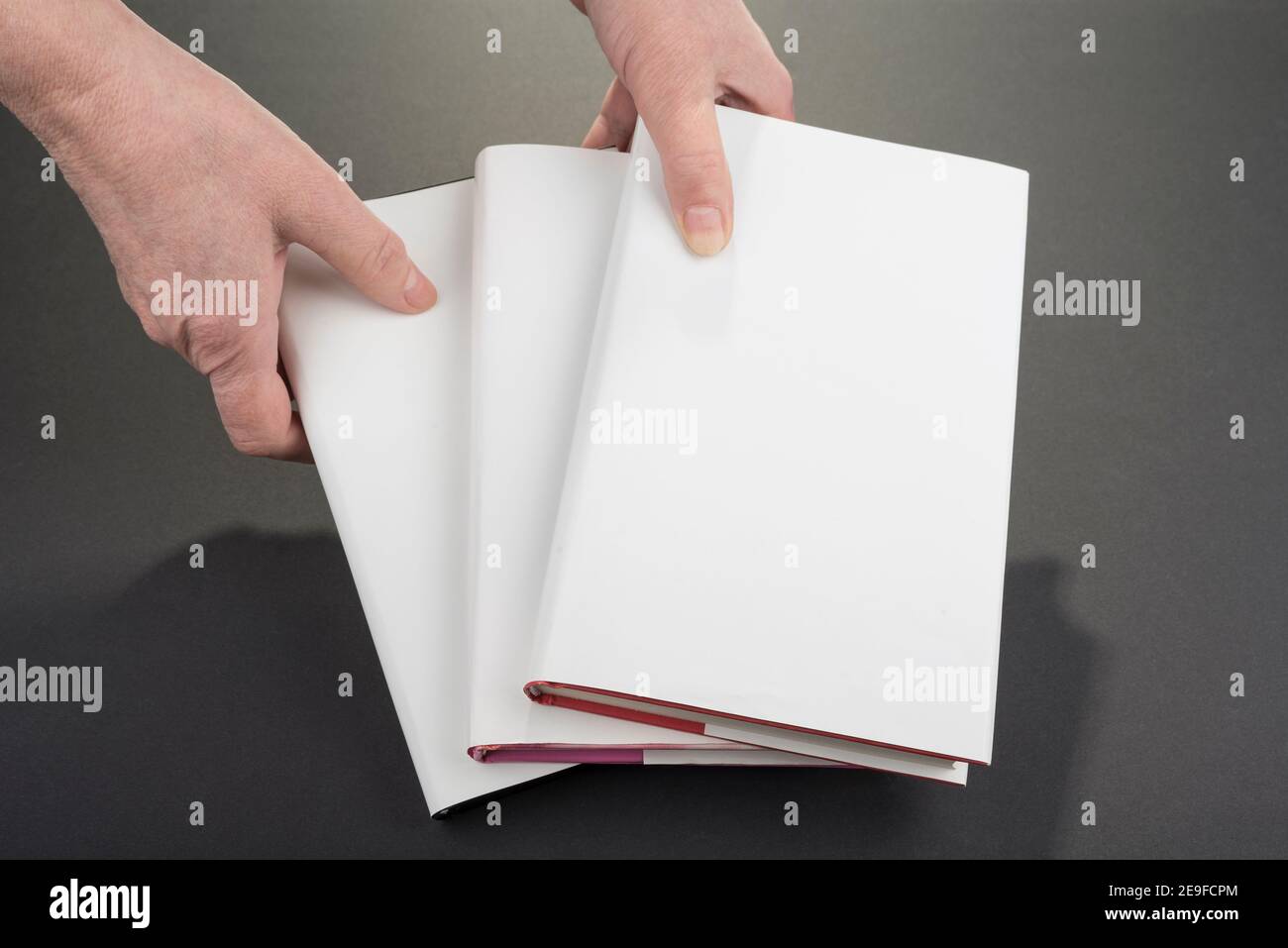 Blank book covers to fill out your text Stock Photo - Alamy