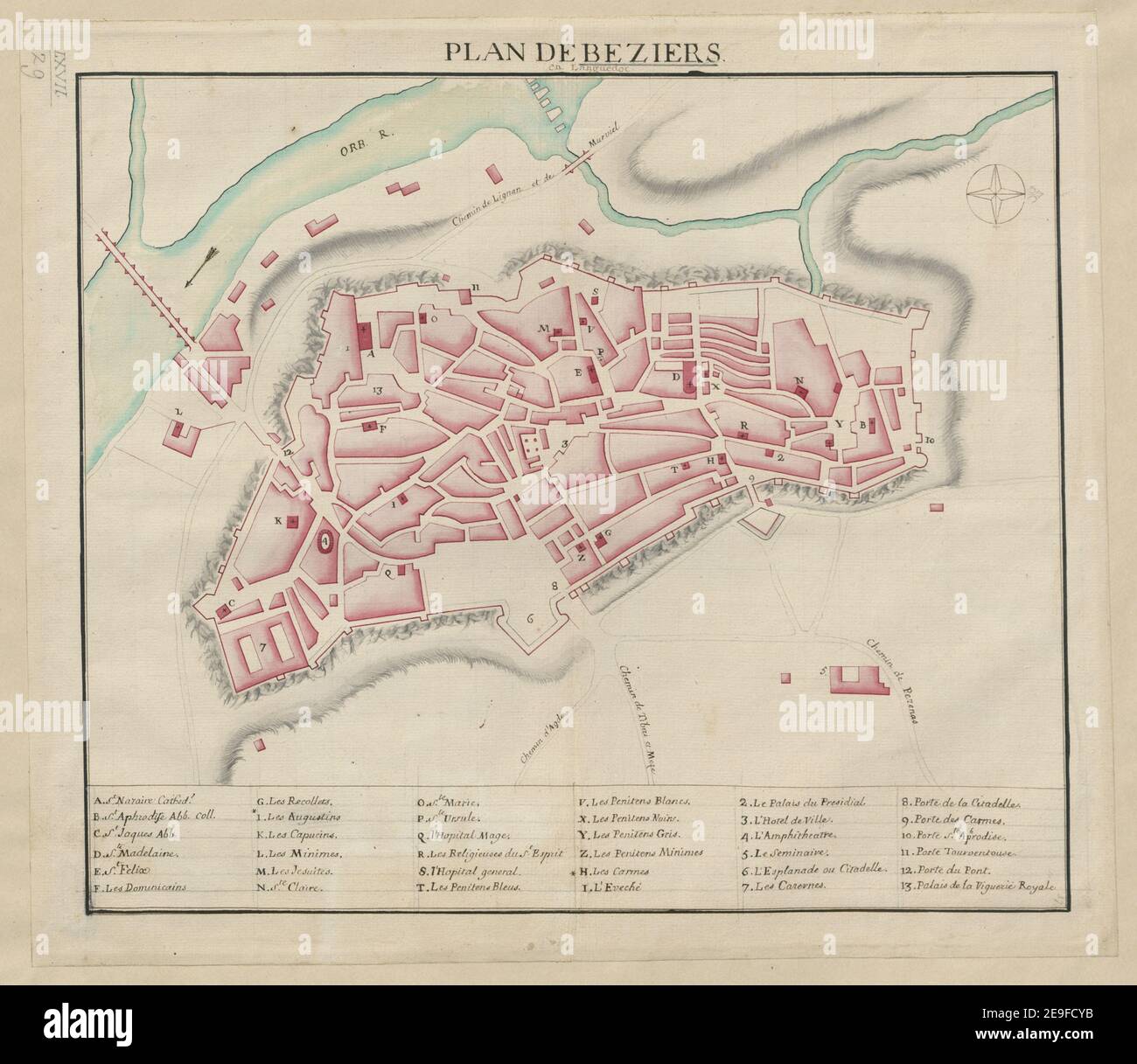 Beziers map hi-res stock photography and images - Alamy