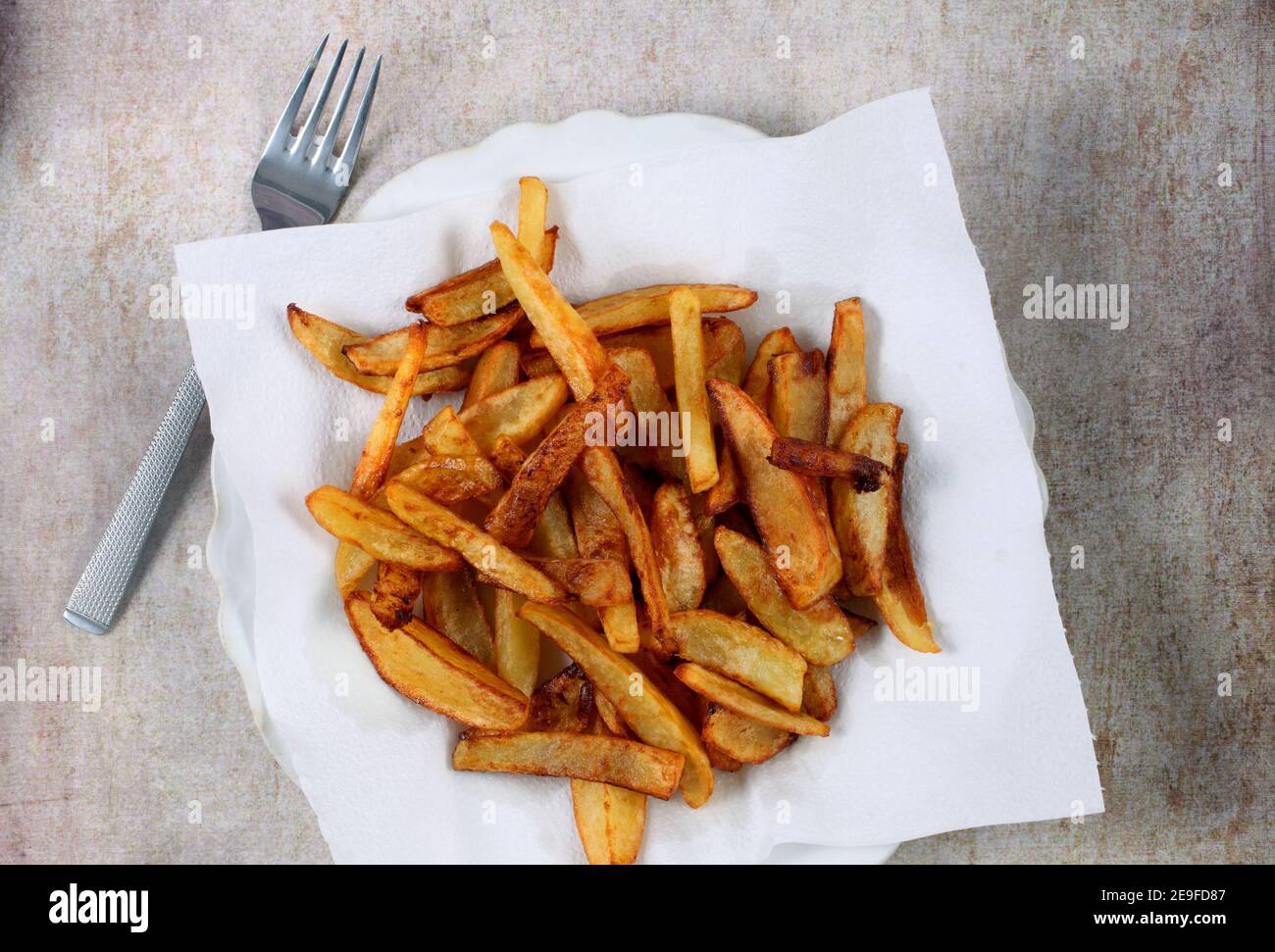 Top view fried potatoes hi-res stock photography and images - Alamy