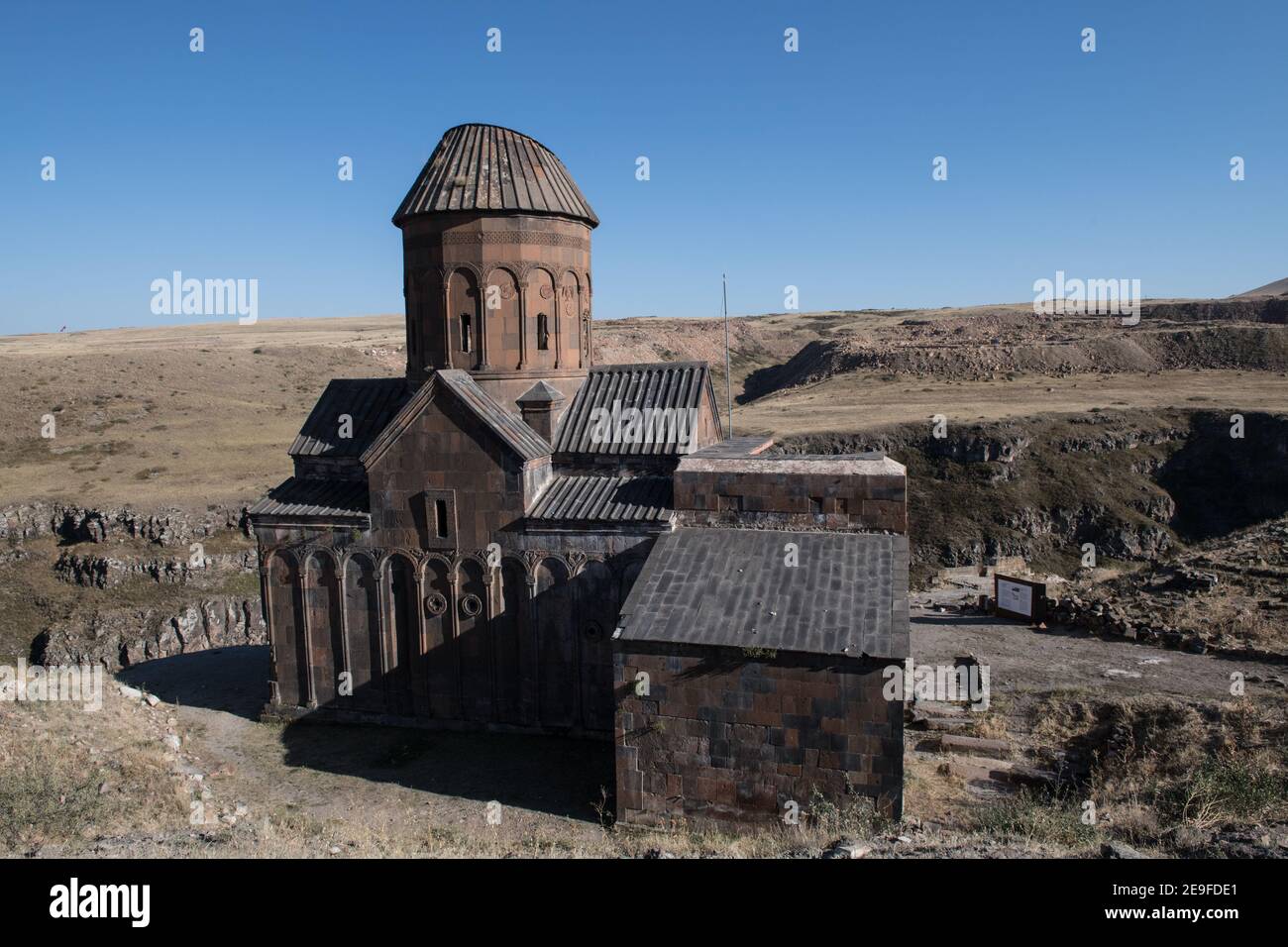 Ruins of medieval Armenian Church of St. Gregory. Ani, Turkey, near ...