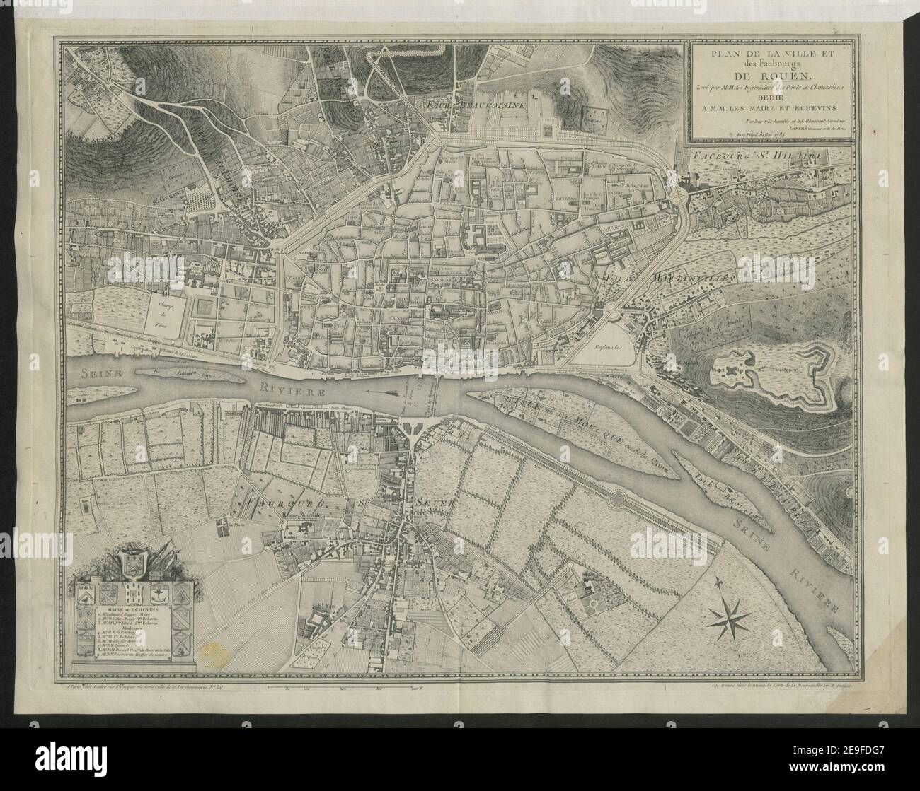 Rouen map hi-res stock photography and images - Alamy