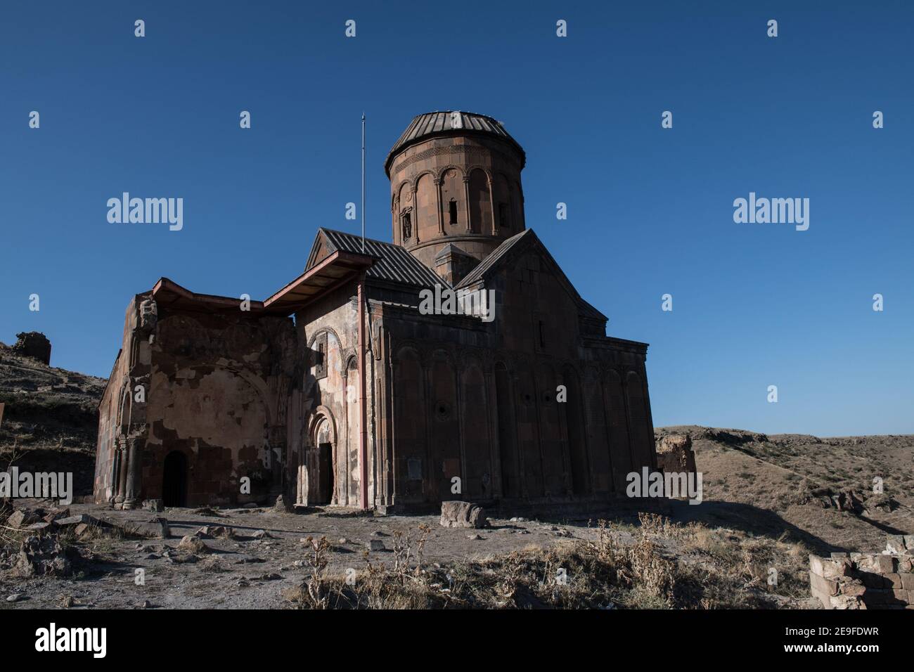 Ruins of medieval Armenian Church of St. Gregory. Ani, Turkey, near ...