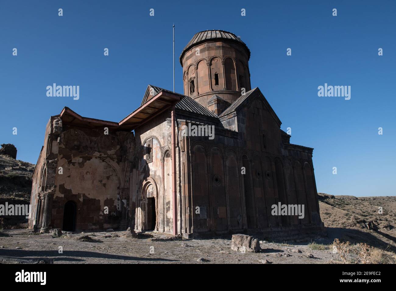 Ruins of medieval Armenian Church of St. Gregory. Ani, Turkey, near ...