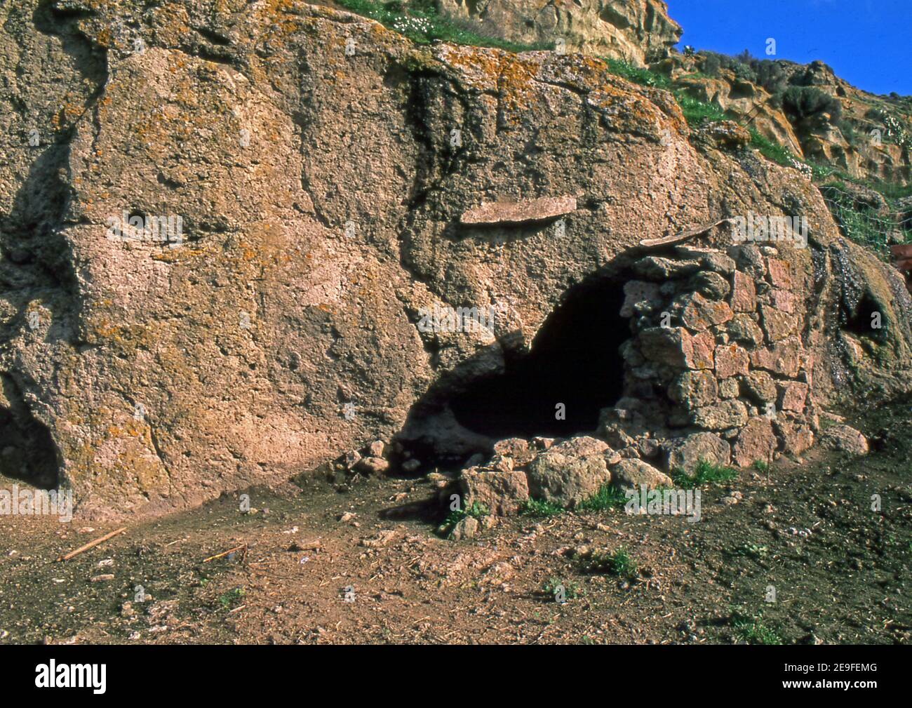 Bonorva, Sardinia, Italy. Sant'Andrea Priu archeological area (scanned ...
