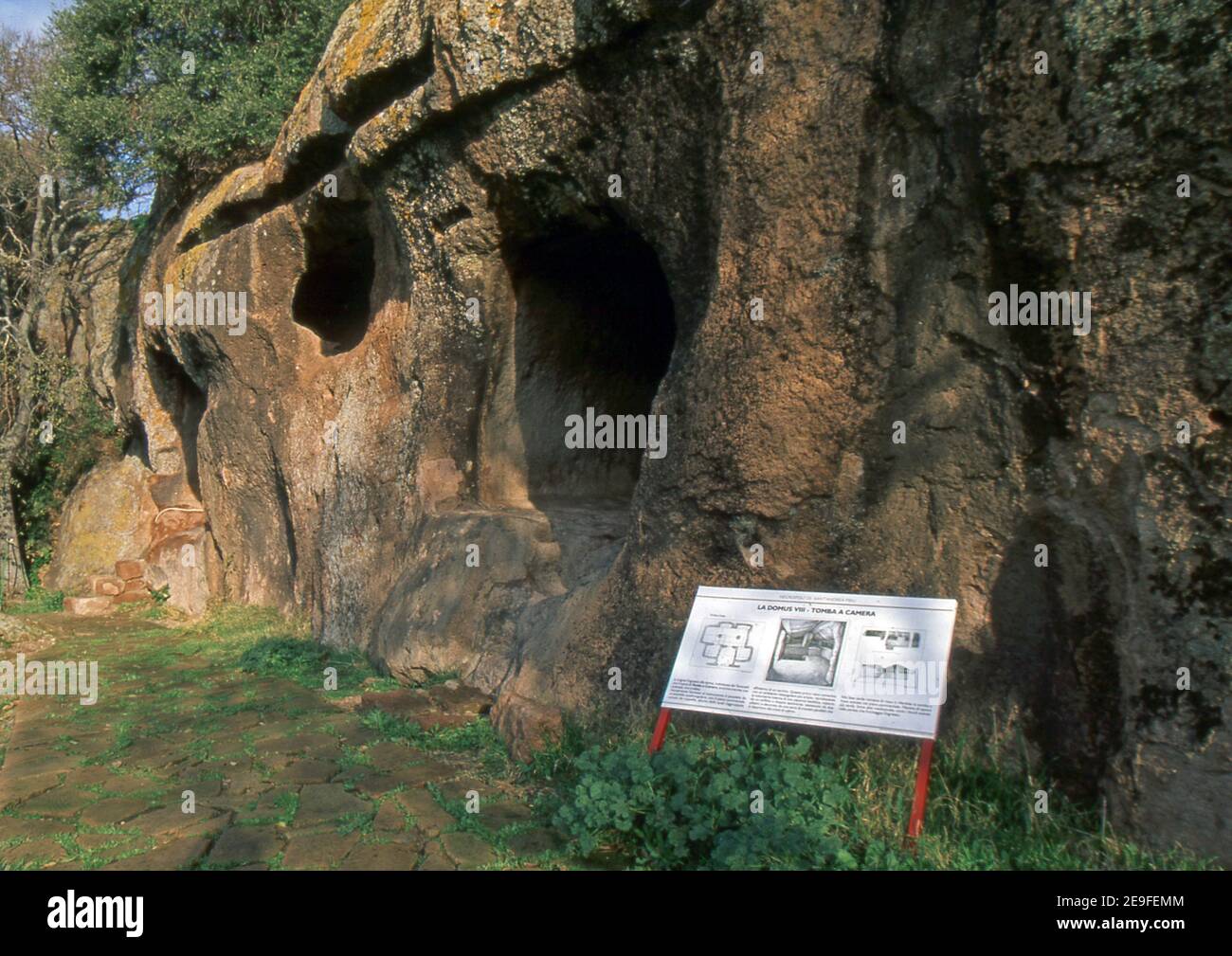 Bonorva, Sardinia, Italy. Sant'Andrea Priu archeological area (scanned ...