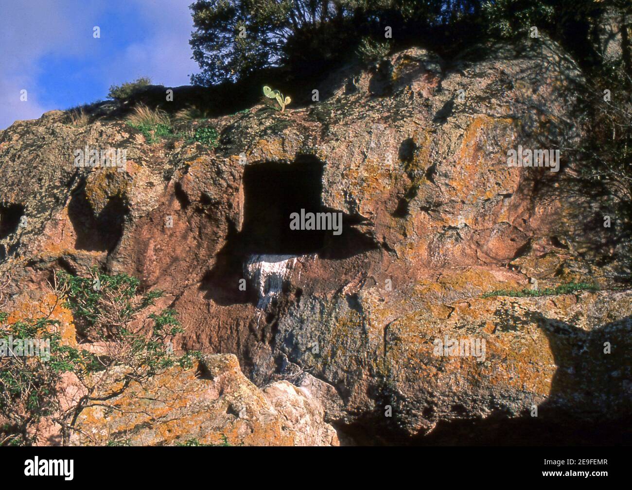 Bonorva, Sardinia, Italy. Sant'Andrea Priu archeological area (scanned ...