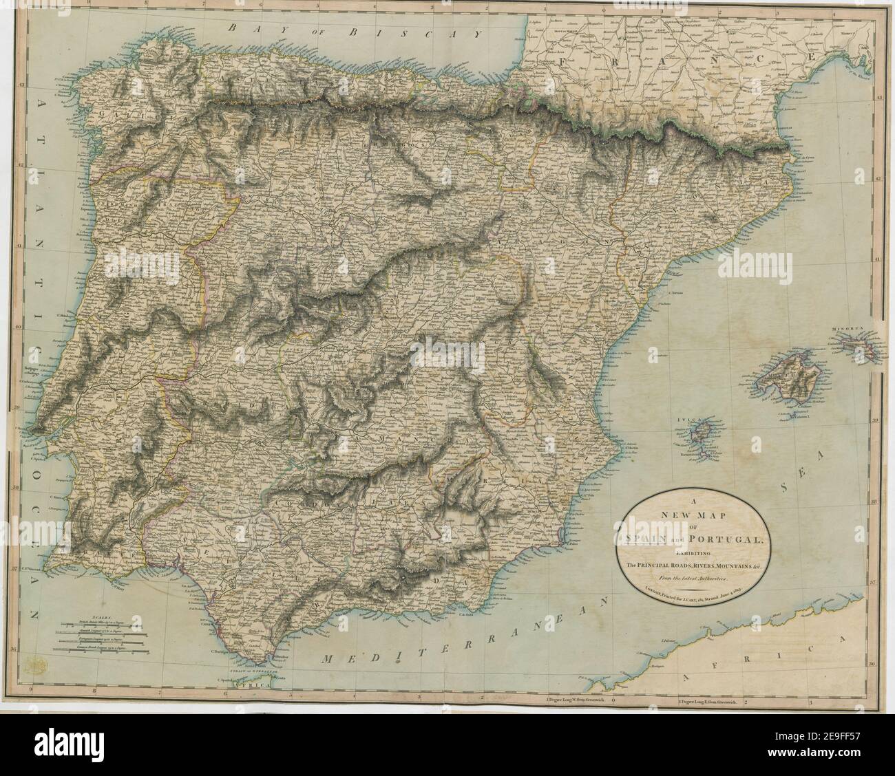Map Of Spain With Rivers And Mountains Map Of Spain—Spain Map
