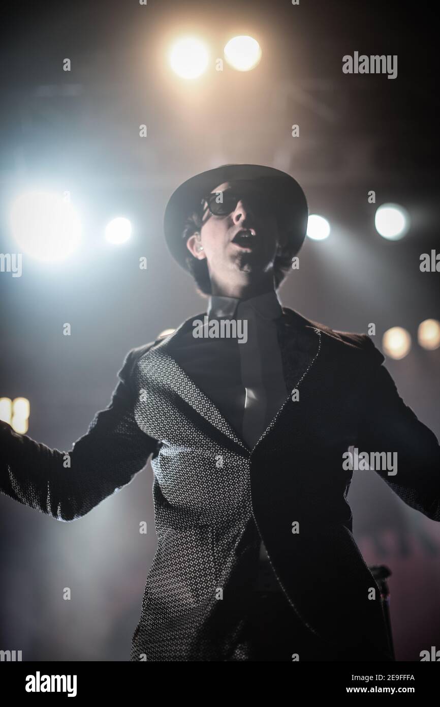 Paul Smith of Maximo Park live on stage at The Forum in London Stock ...