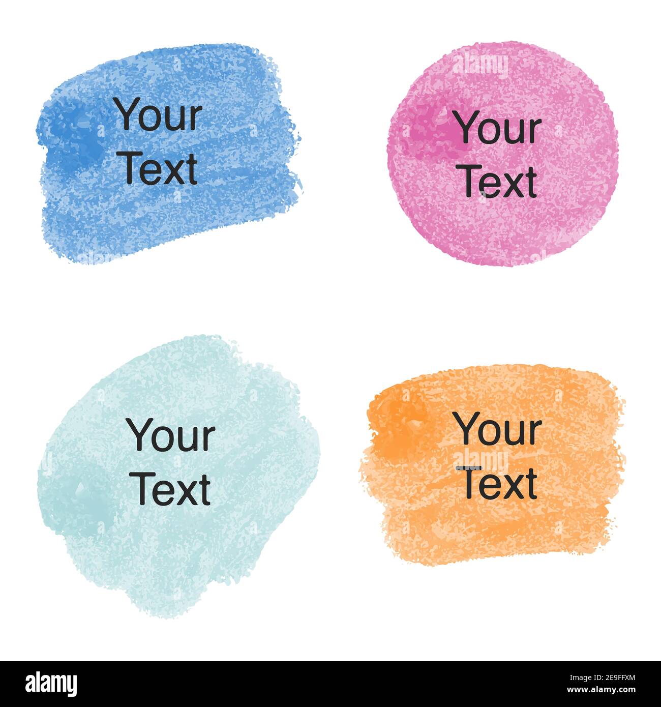 Watercolor brush strokes for text background or logo design isolated on ...