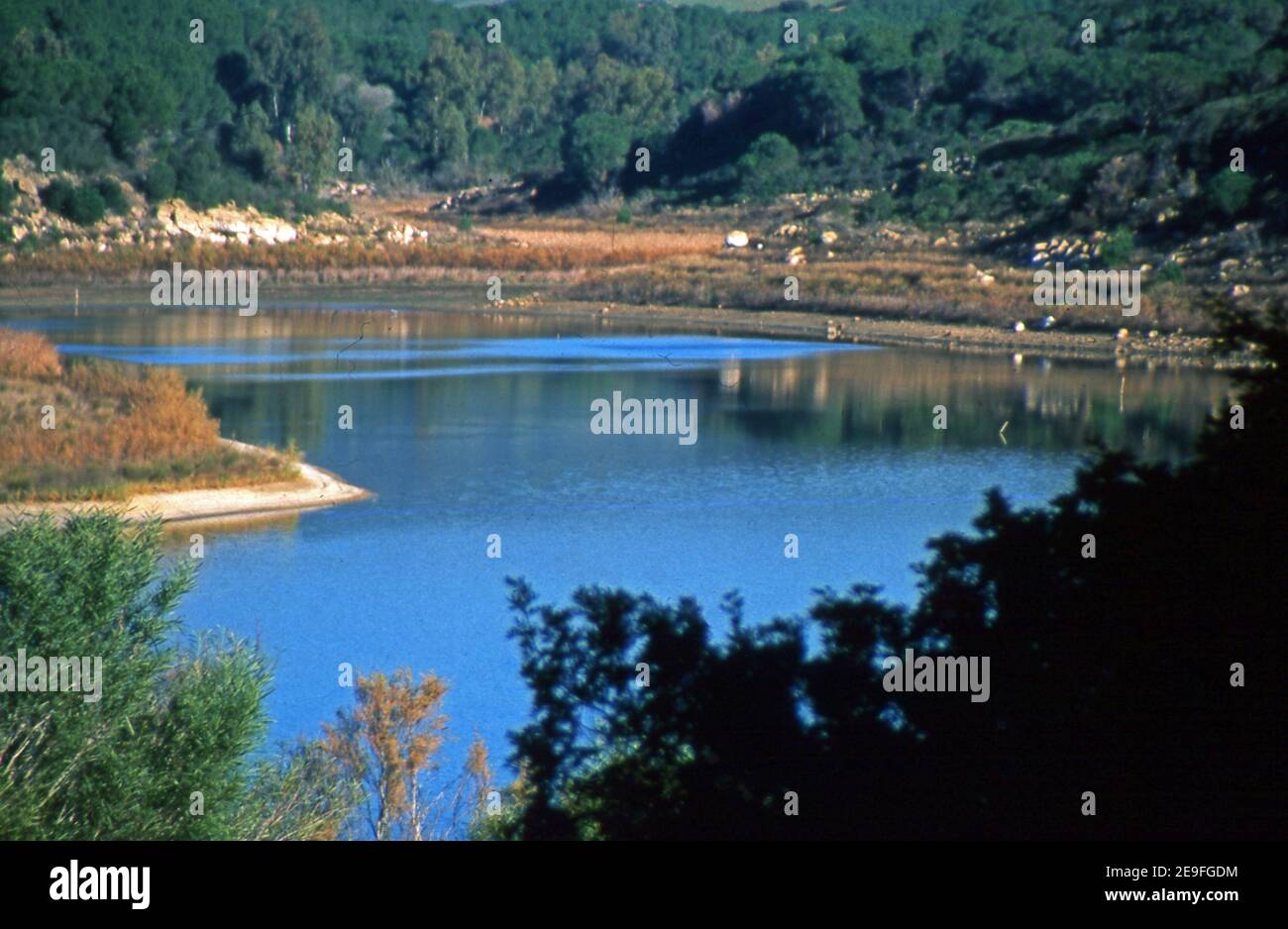 Baratz Lake, Sardinia, Italy (scanned from Fujichrome Velvia Stock ...