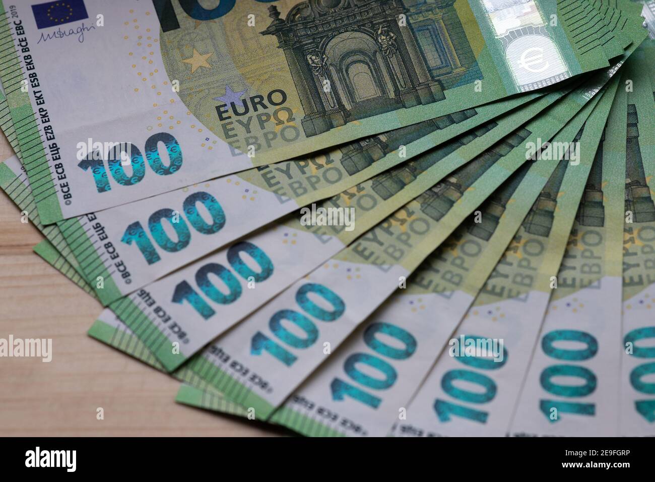 100 dollar and 100 euro banknote hi-res stock photography and images ...