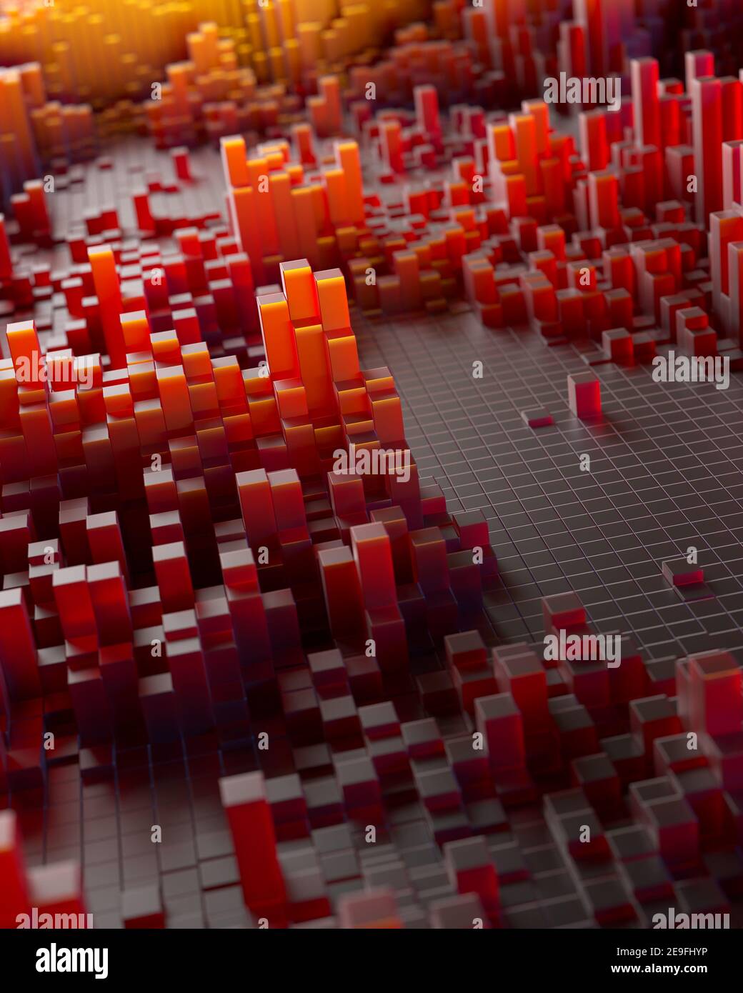 3D abstract infographic with boxes background. Big Data. 3D ...