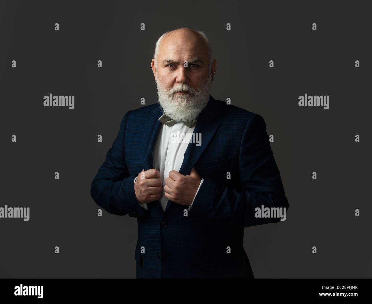 Middle aged man. Serious Senior Man in Suit. Grandfather Stock Photo ...