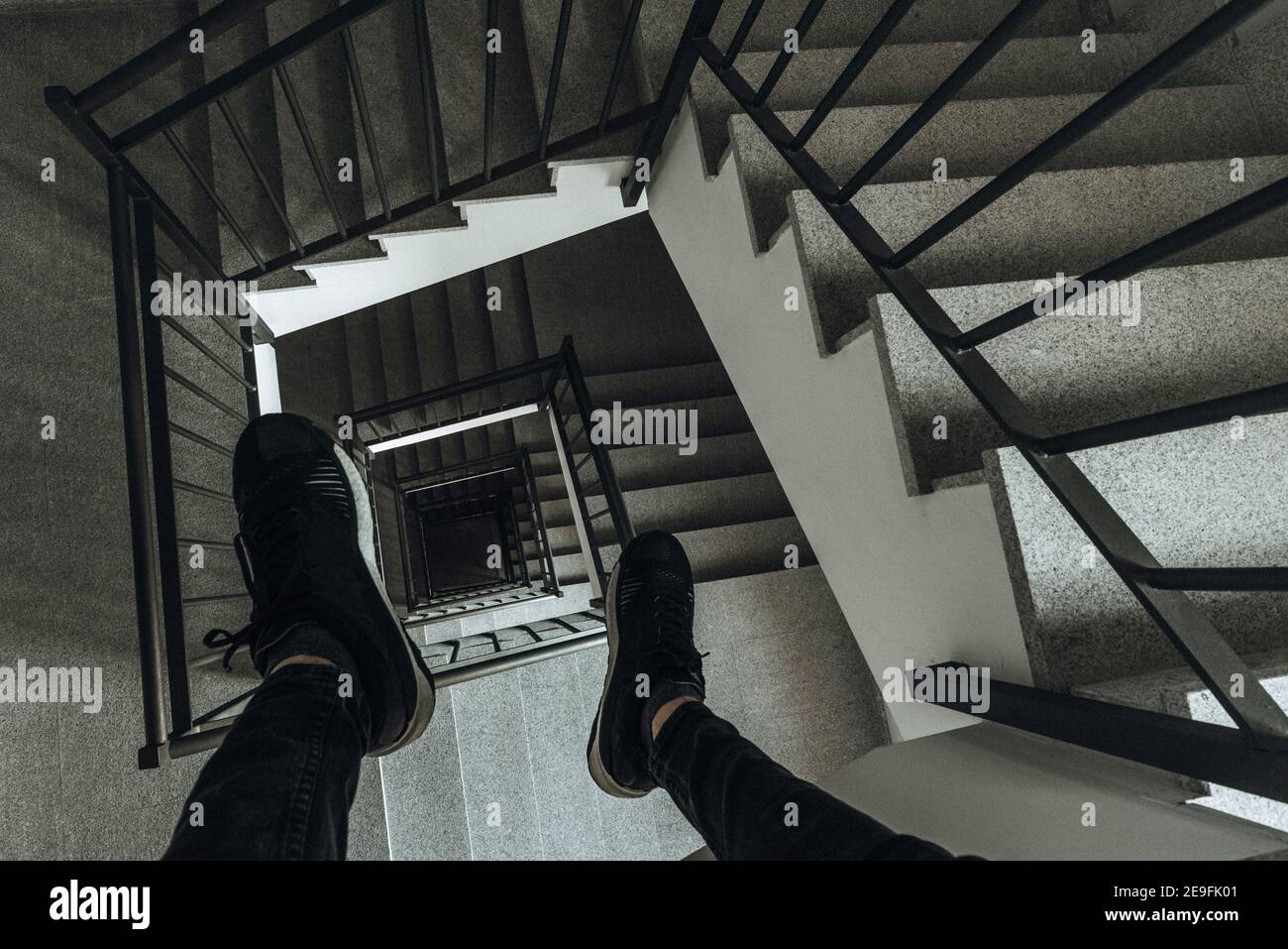 Foot over staircase hi-res stock photography and images - Alamy