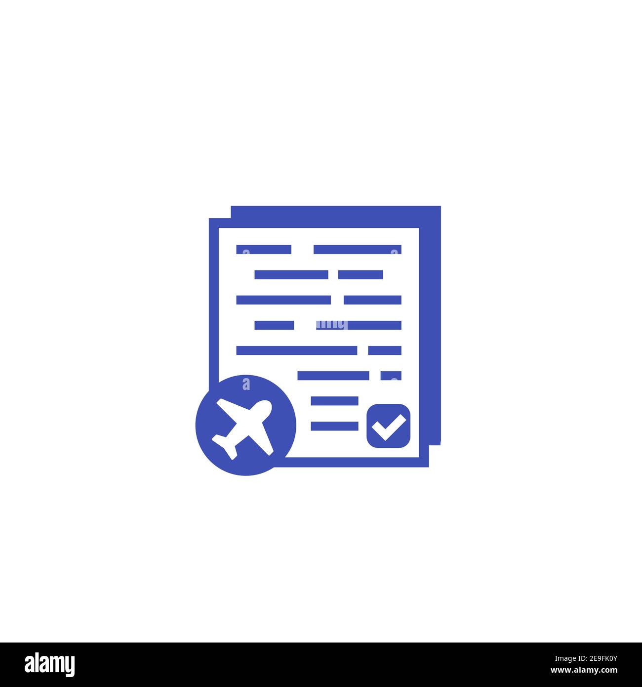 flight documents icon on white Stock Vector Image & Art - Alamy