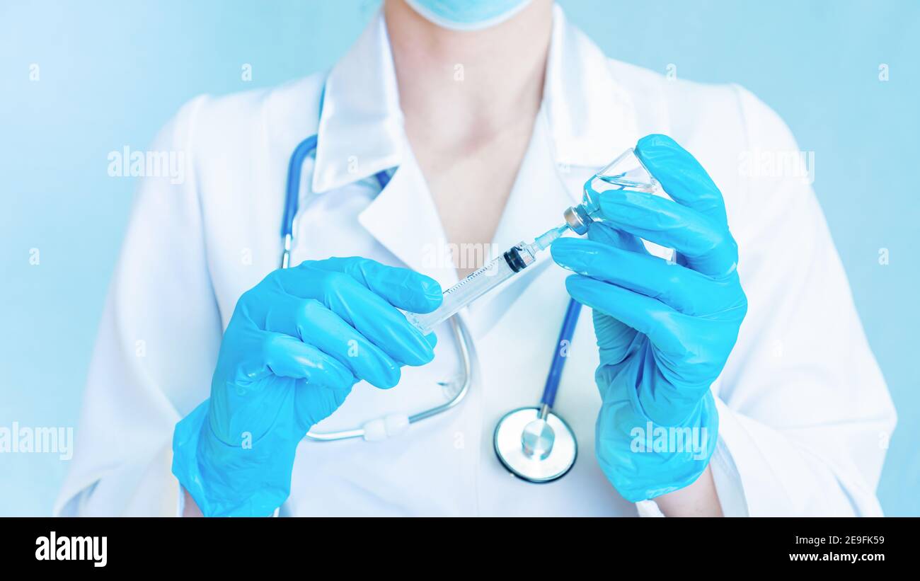 Beauty injections with hyaluronic acid in cosmetology concept ...