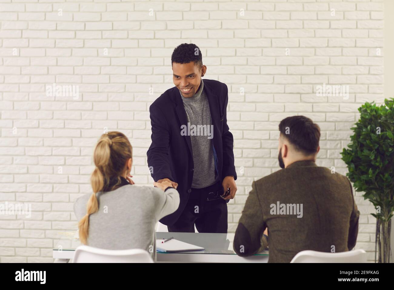 Job interview black man hi-res stock photography and images - Alamy