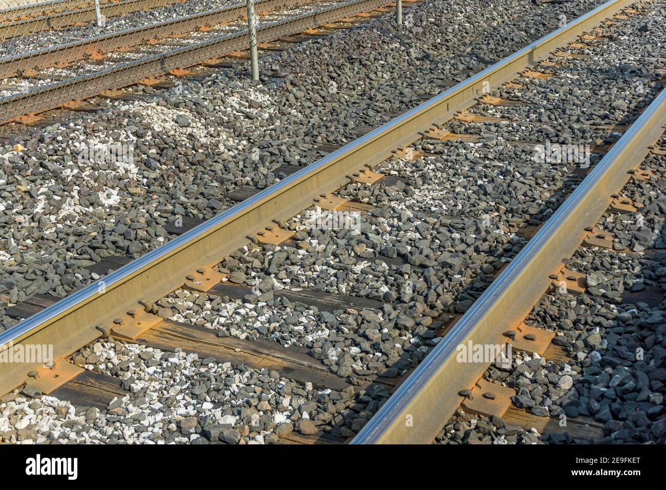 Train tracks close up hi-res stock photography and images - Alamy