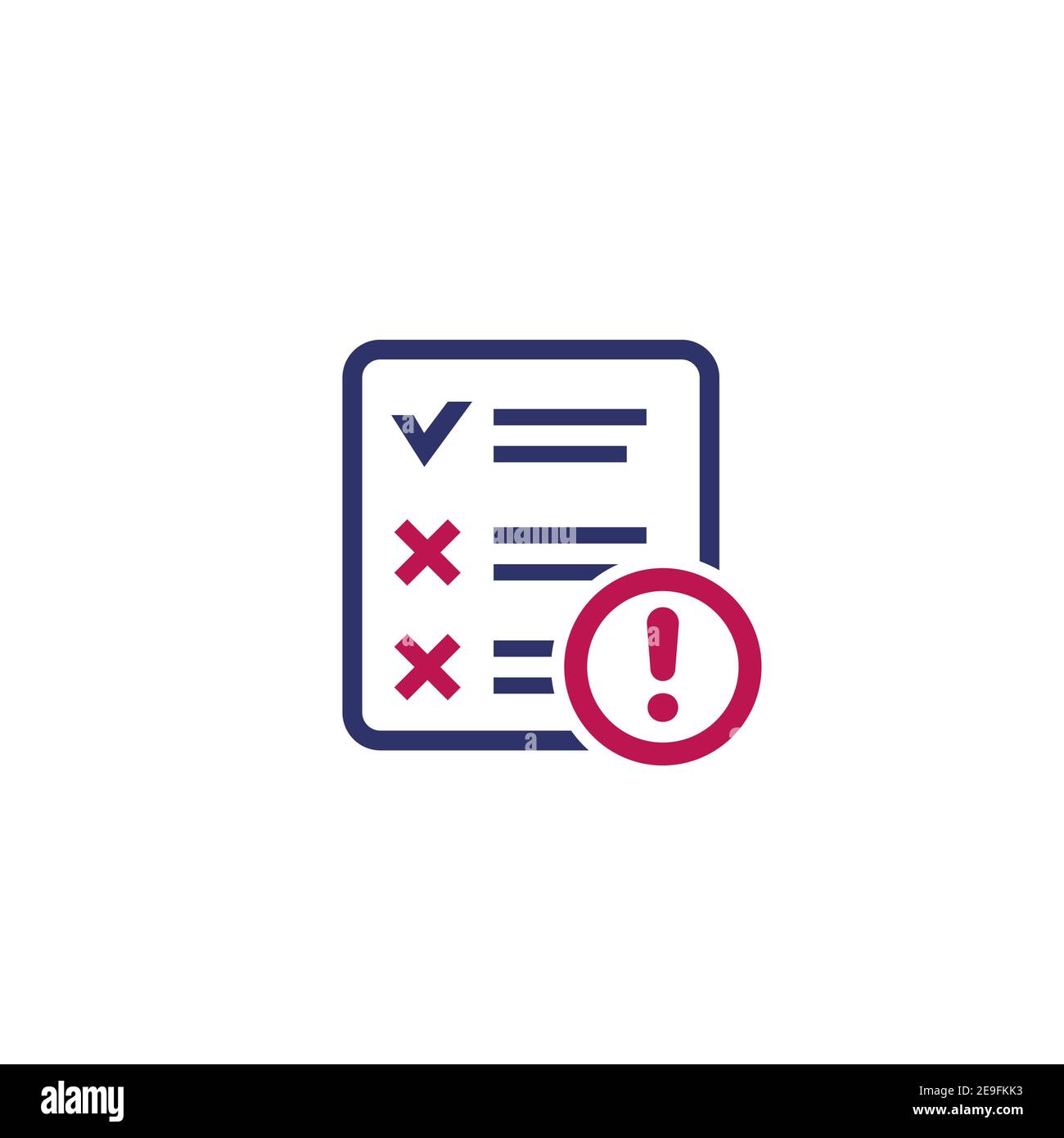 failed test icon on white Stock Vector Image & Art - Alamy