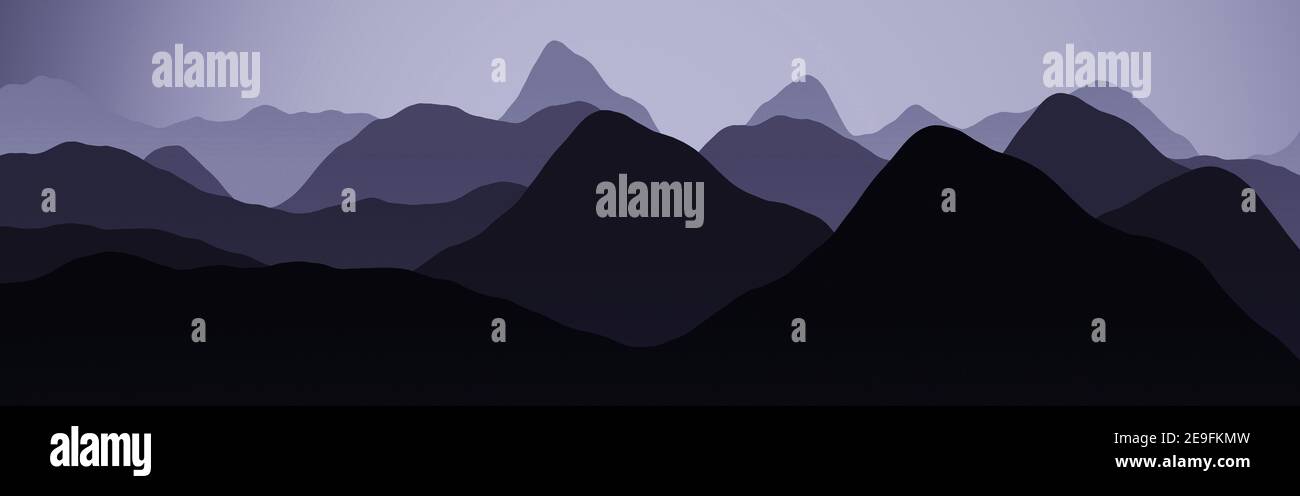 design mountains ridges at the night time digital graphics texture ...