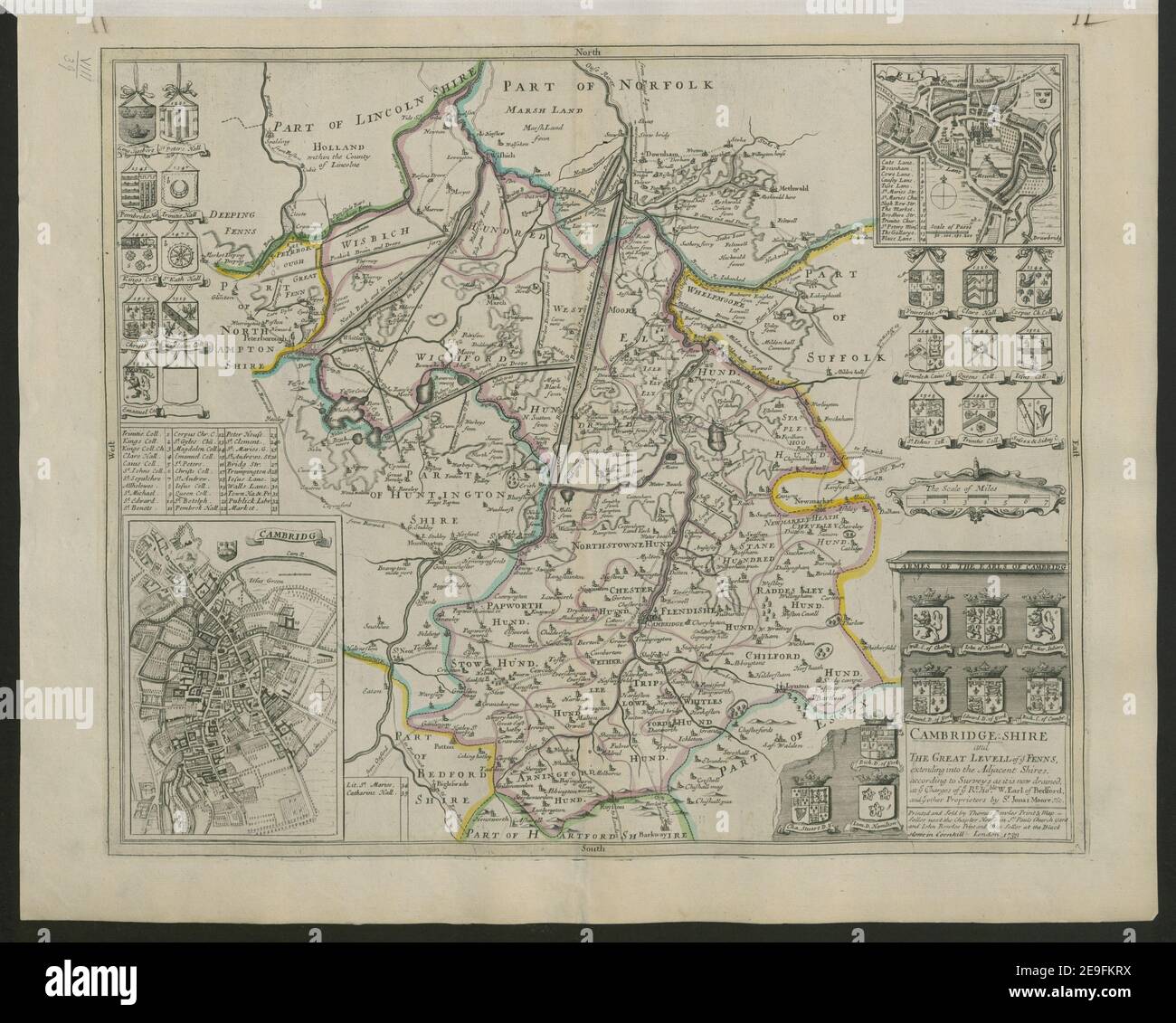 Copperplate map london st pauls hi-res stock photography and images - Alamy