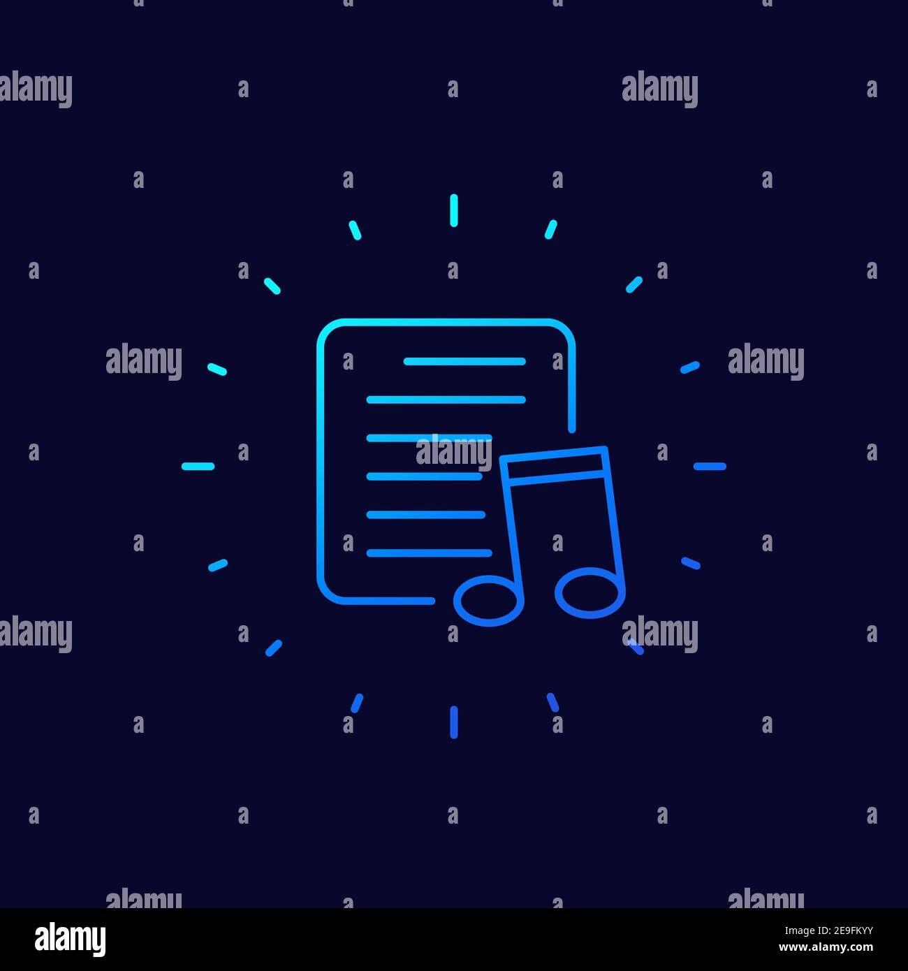 Song playlist icon outline Stock Vector Images - Alamy
