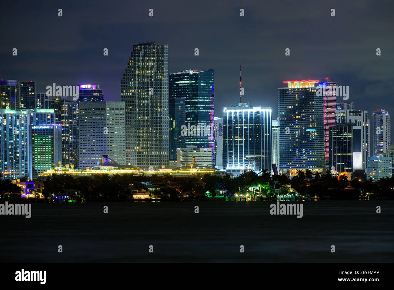 Miami, Florida, USA the downtown cityscape Panorama Stock Photo - Alamy