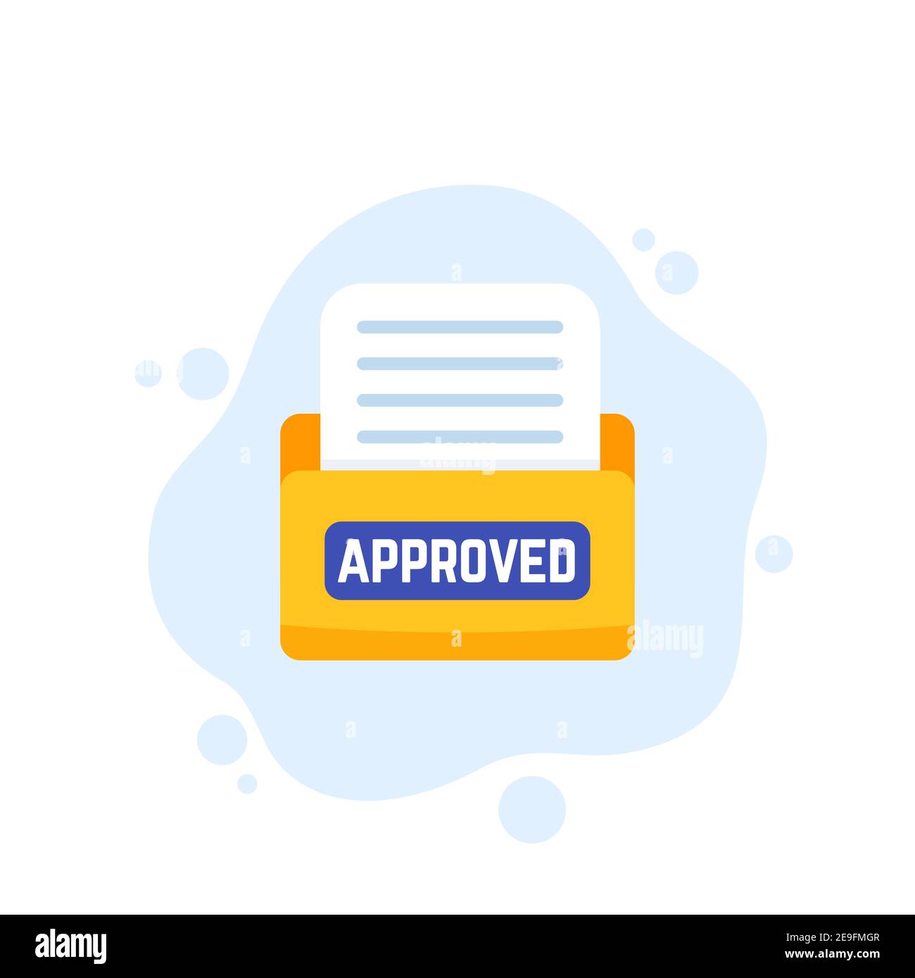 approved documents, folder vector icon Stock Vector Image & Art - Alamy