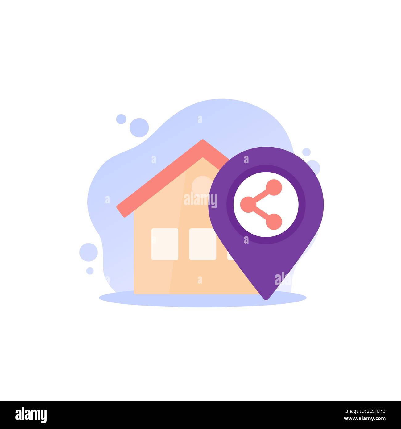 home sharing, vector flat icon Stock Vector Image & Art - Alamy