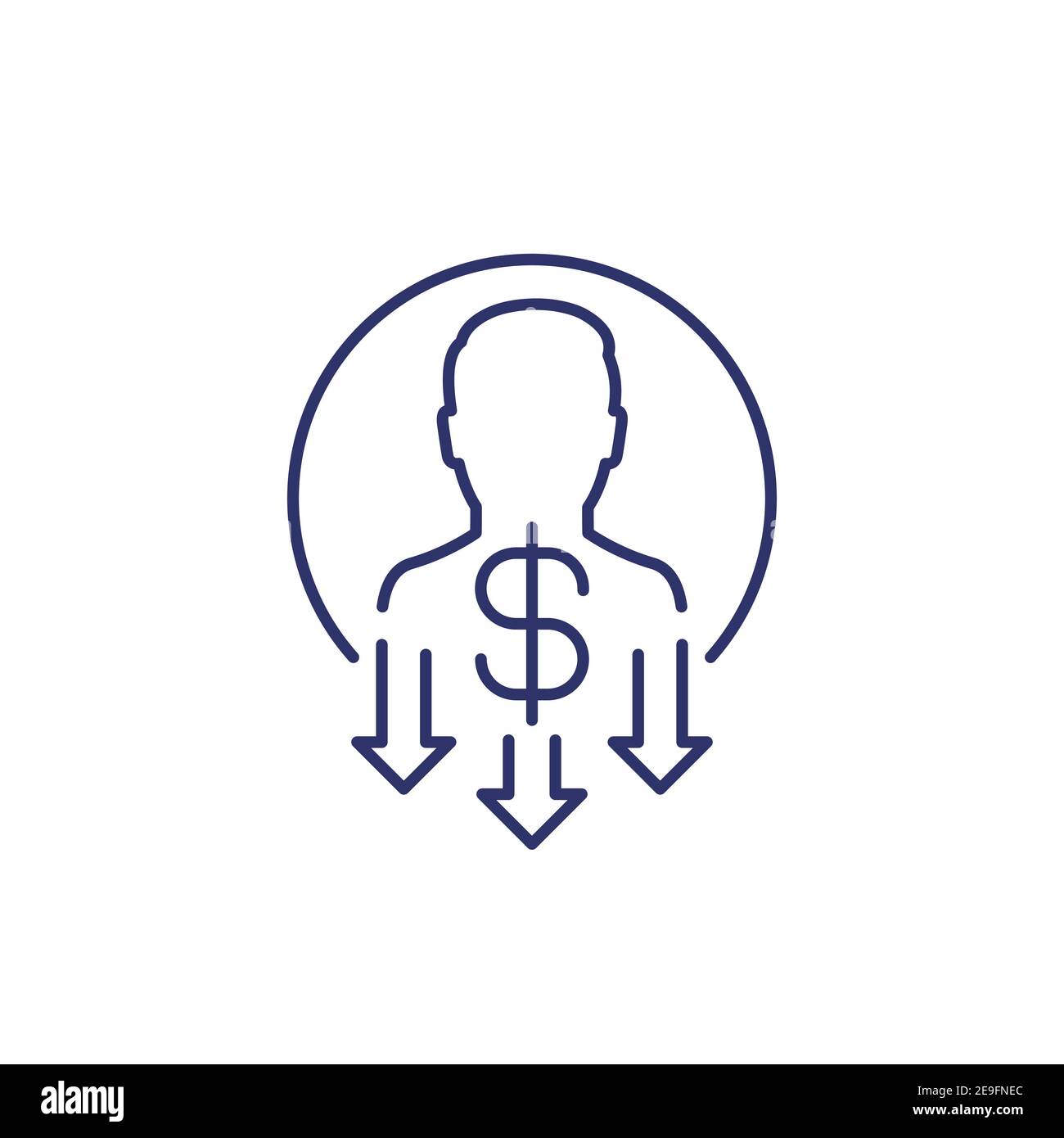 reduce labor costs line icon Stock Vector Image & Art - Alamy