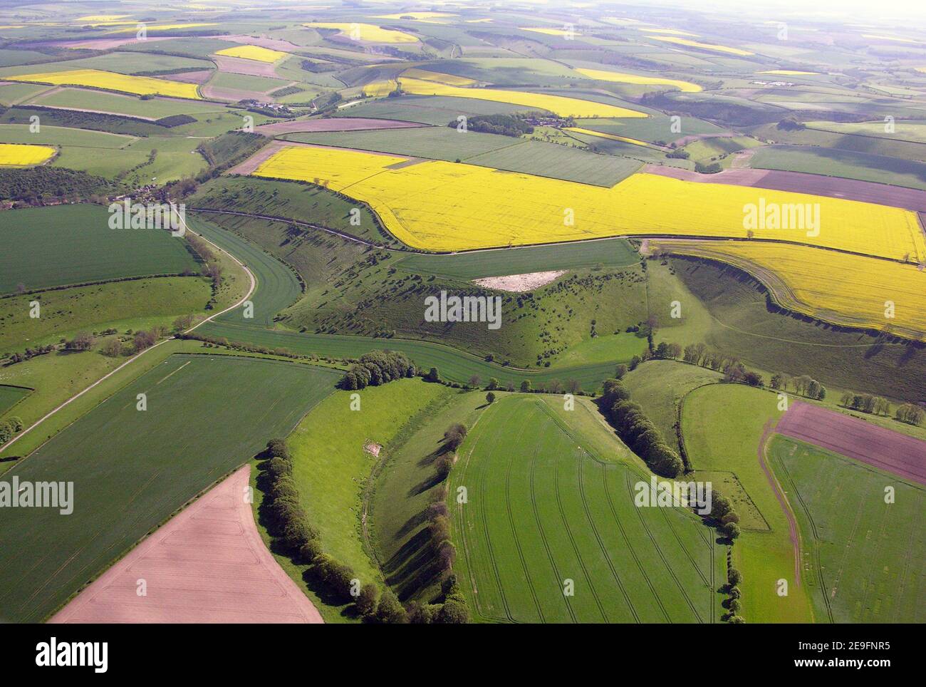 aerial view of the Yorkshire Wolds Stock Photo - Alamy