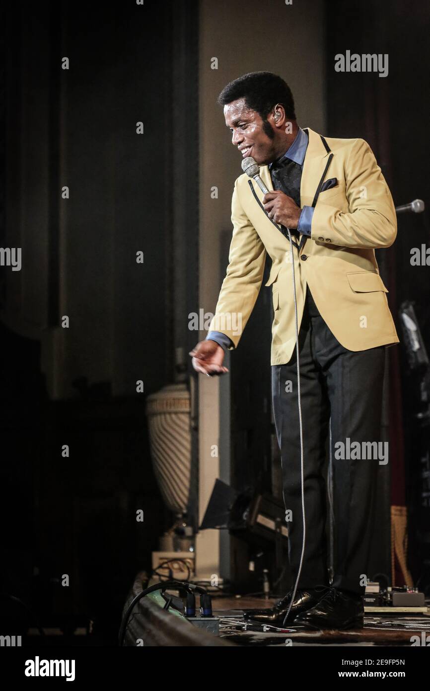Ty Taylor of Vintage Trouble during the last gig on their European tour Stock Photo - Alamy