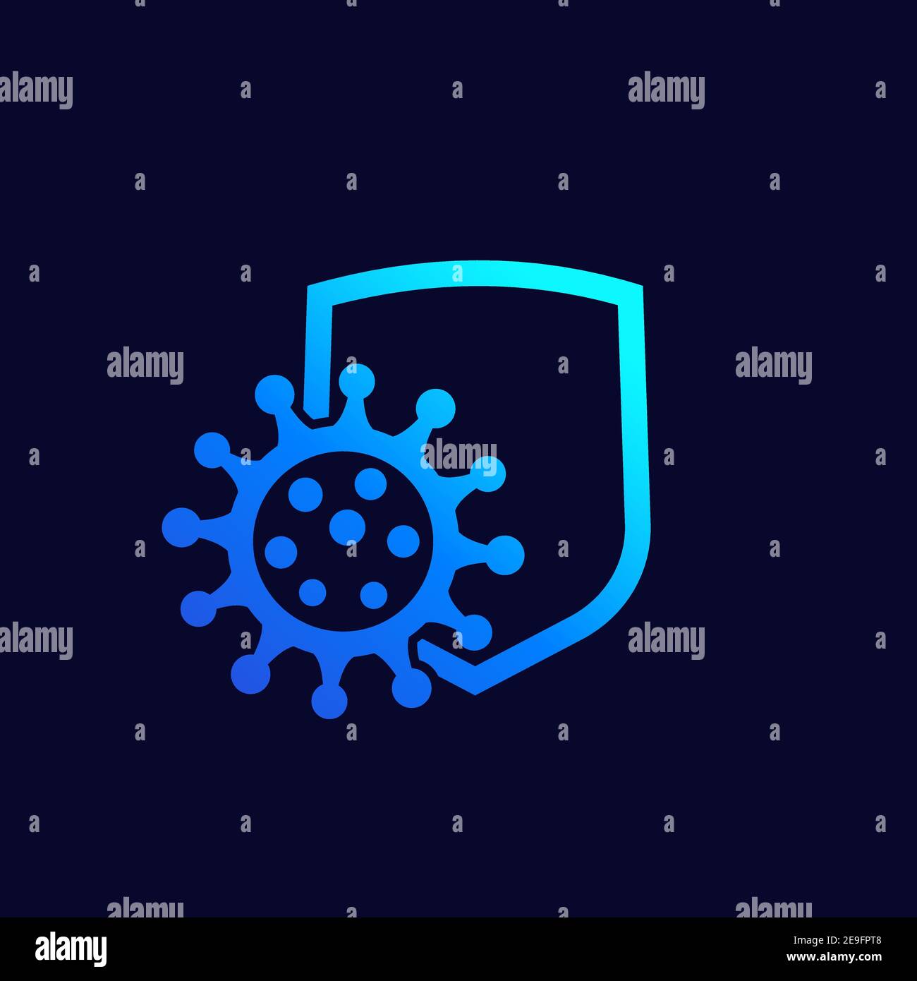 virus and shield icon, vector Stock Vector Image & Art - Alamy