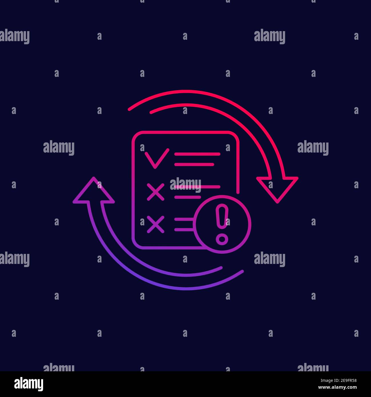 failed test vector linear icon Stock Vector Image & Art - Alamy