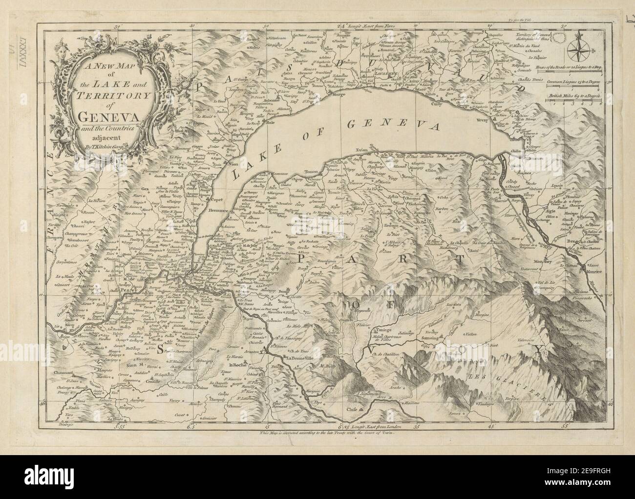 Map of lake geneva hi-res stock photography and images - Alamy