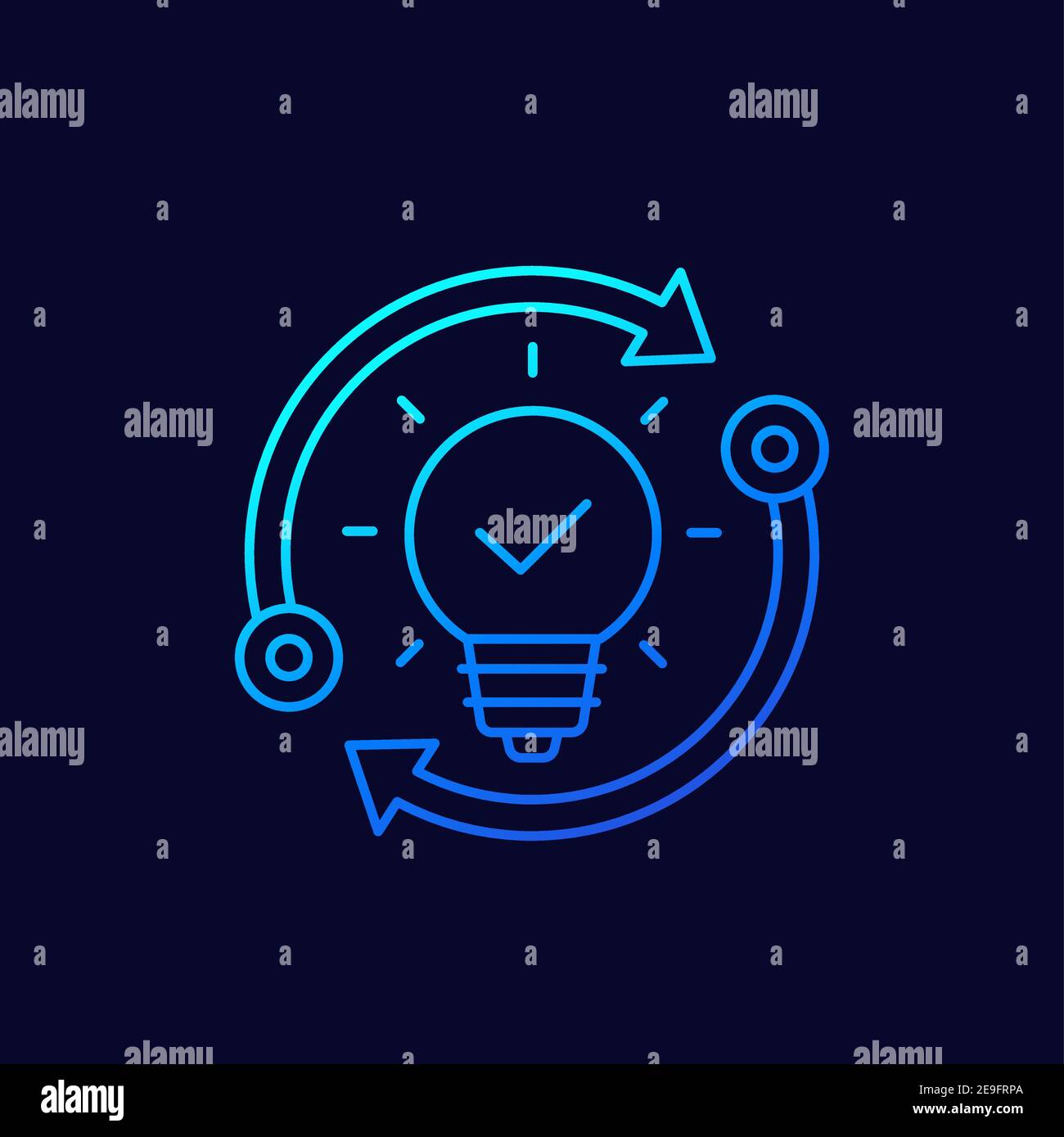 idea generation line vector icon on dark Stock Vector Image & Art - Alamy