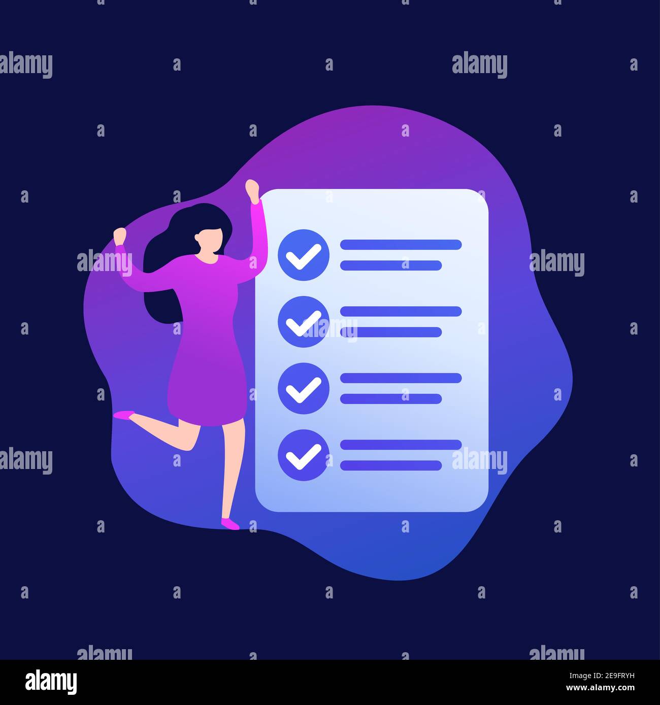 completed task or to do list, vector Stock Vector Image & Art - Alamy