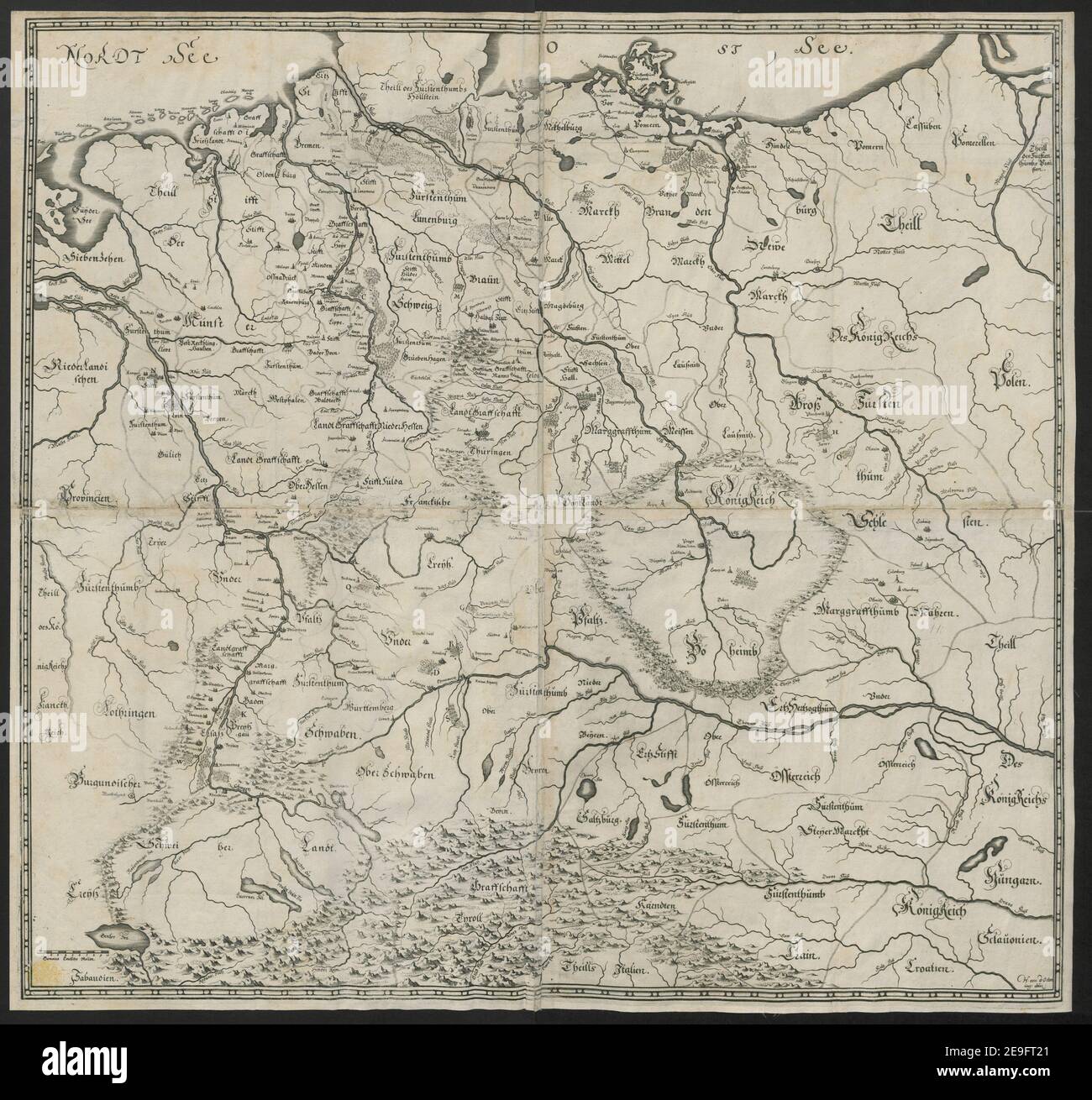 Map of germany 1630 hi-res stock photography and images - Alamy