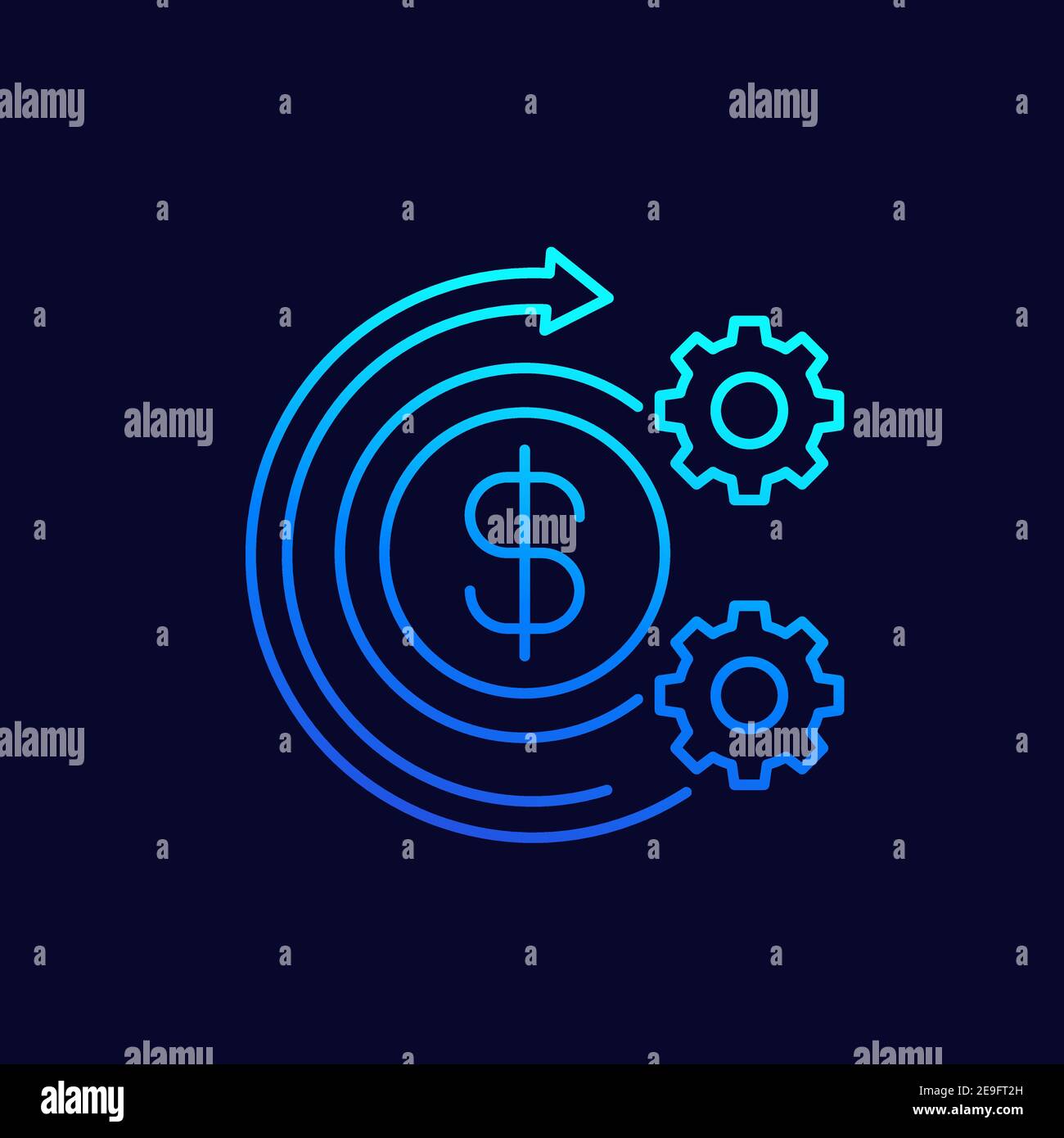 cost optimization icon, thin line vector Stock Vector Image & Art - Alamy